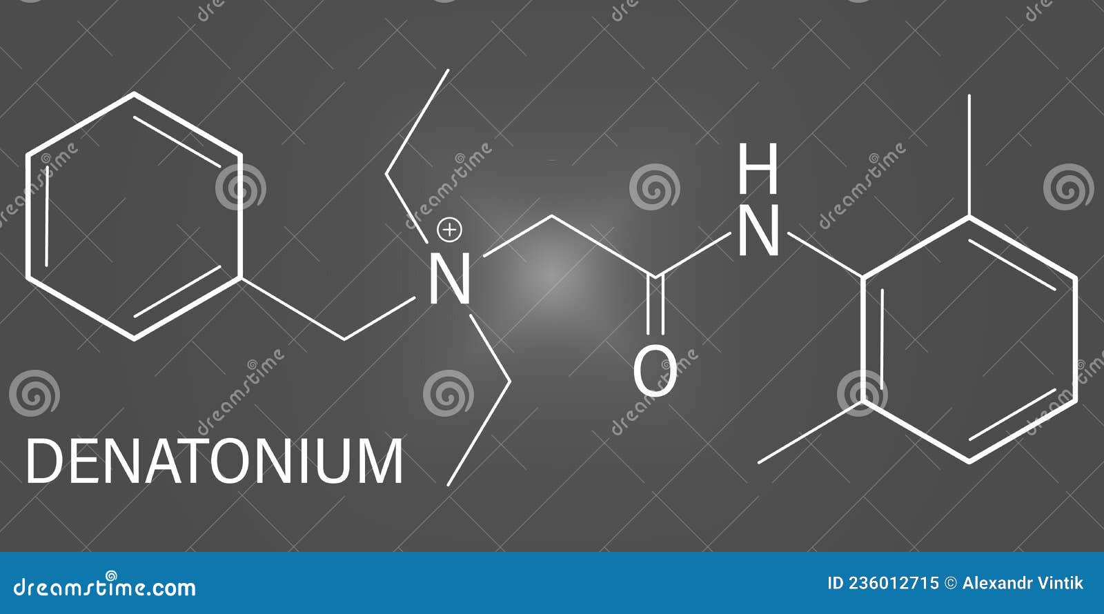 Denatonium Bittering Agent Molecule. Skeletal Formula Stock Vector ...