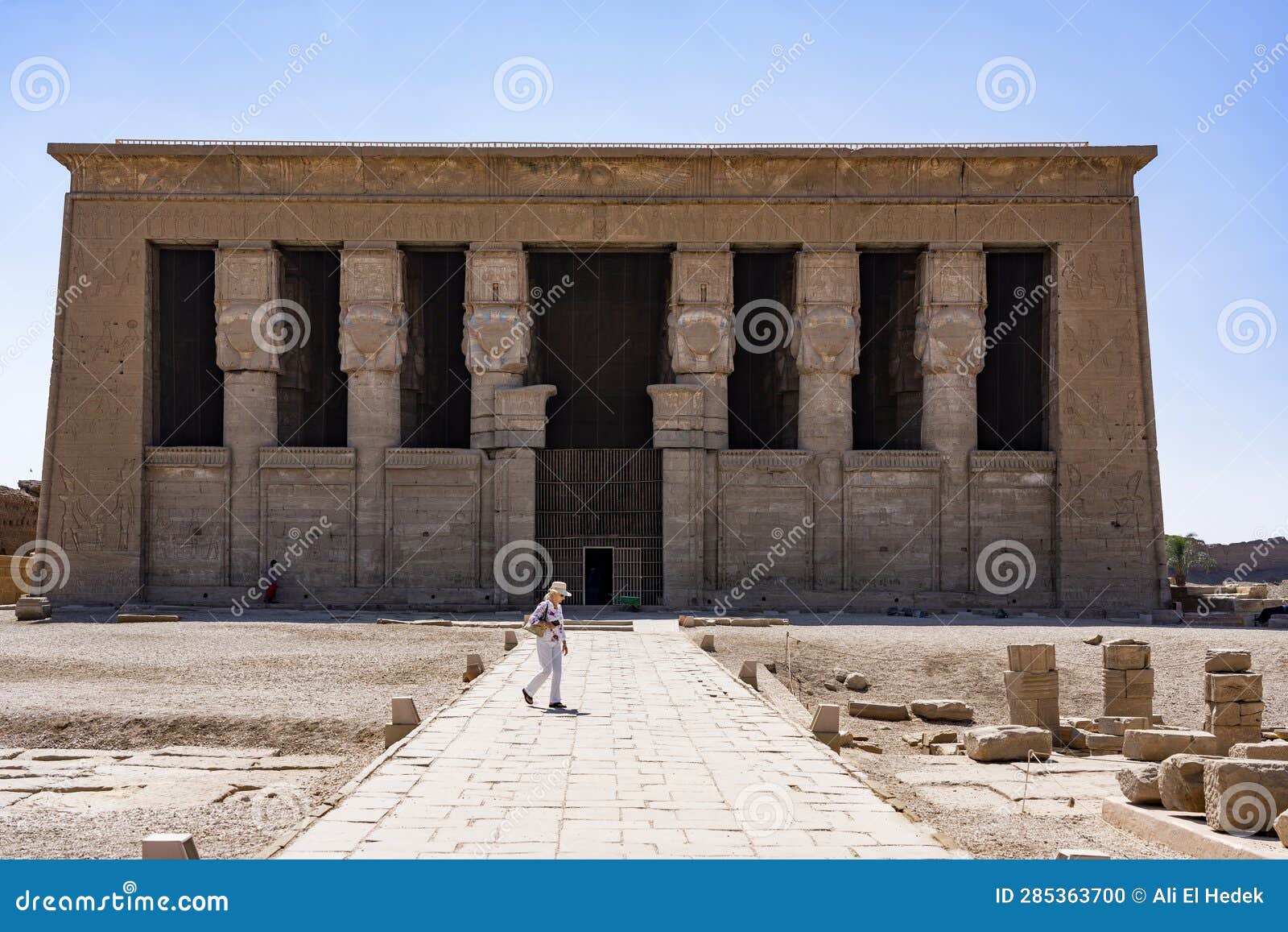 Dendara Temple Complex Overall View, Ancient Egypt, Qena Editorial ...