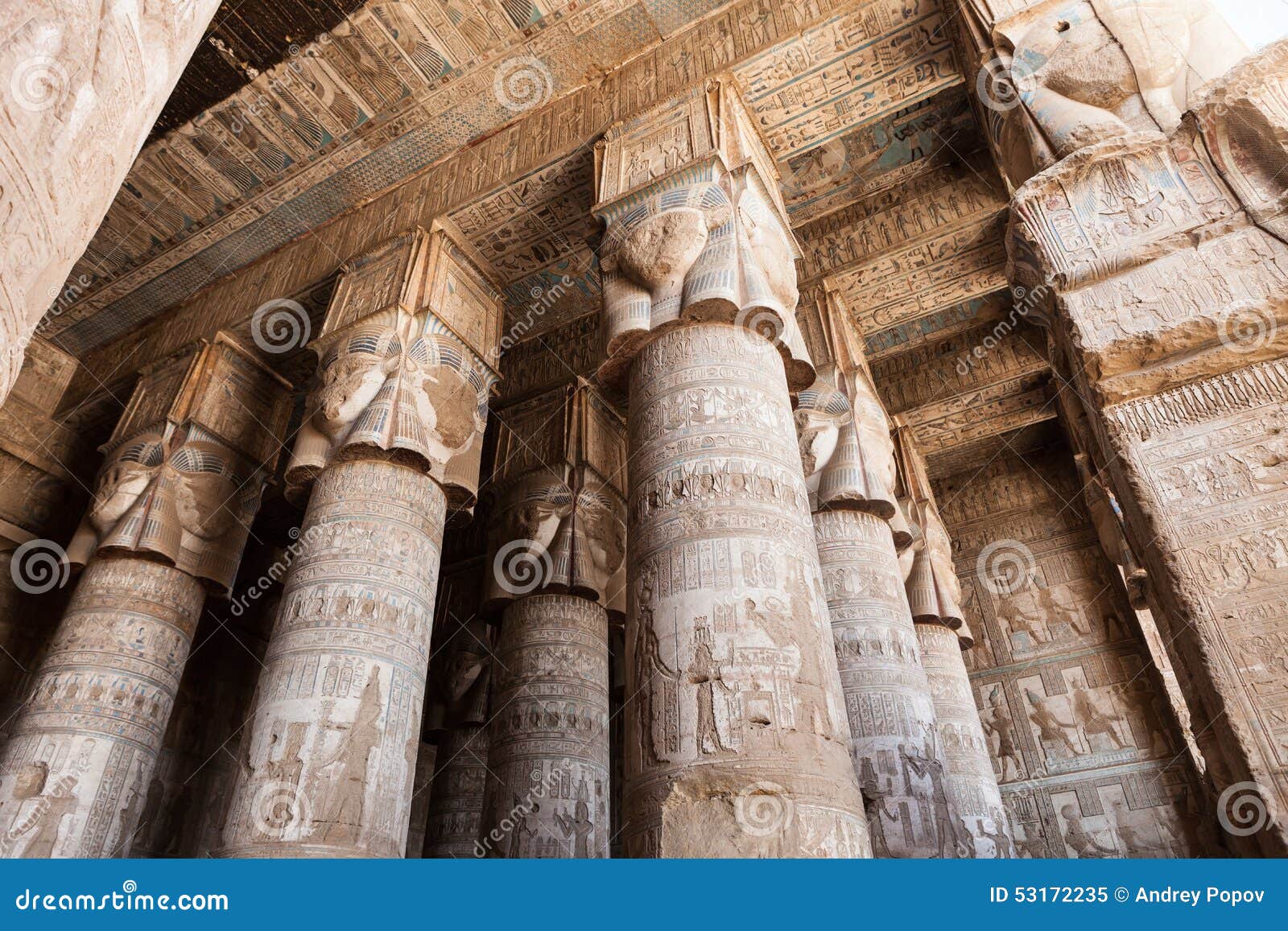 Dendera temple in egypt stock image. Image of built, culture - 53172235