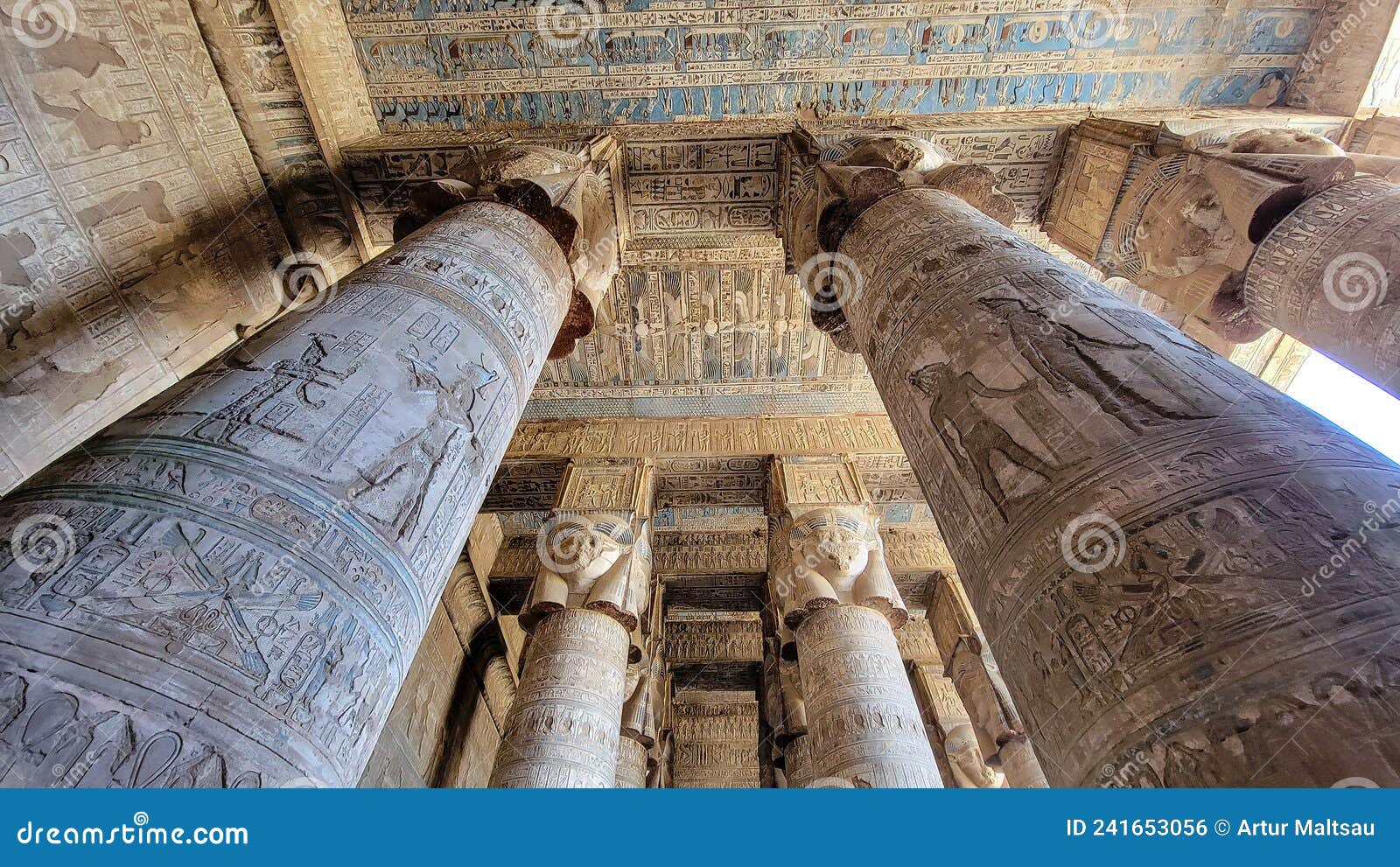 Dendera Temple or Temple of Hathor. Egypt. Dendera, Denderah, is a ...