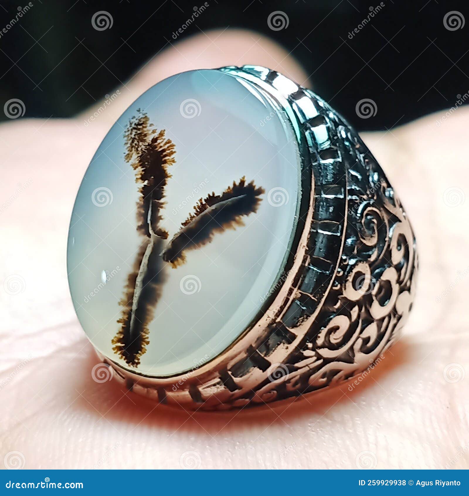 Dendritic Agate Stone stock photo. Image of earrings - 259929938