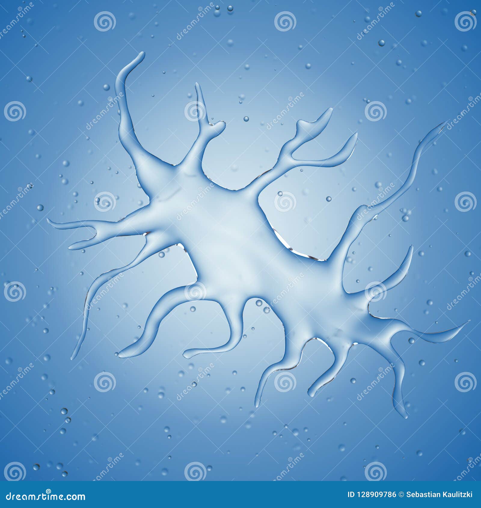 A dendritic cell stock illustration. Illustration of organism - 128909786