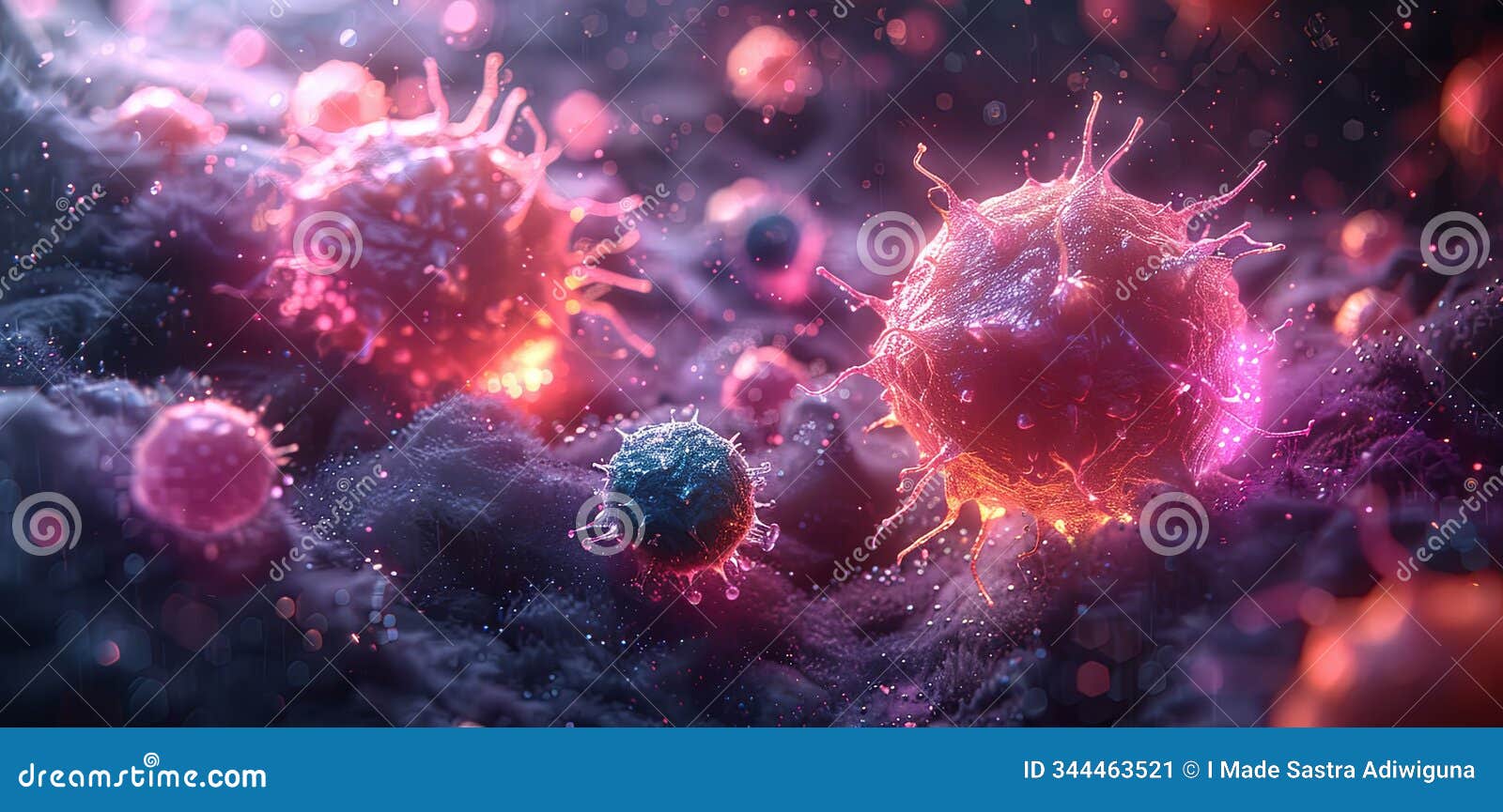 Dendritic Cell And T-Cell In Hyper-Realistic Illustration Of ...
