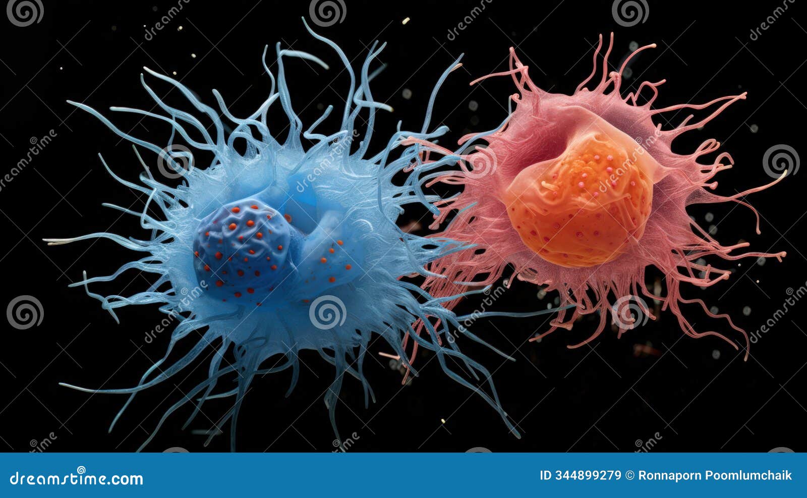 Dendritic Cells Vector Illustration. Anatomical Labeled Closeup Scheme ...