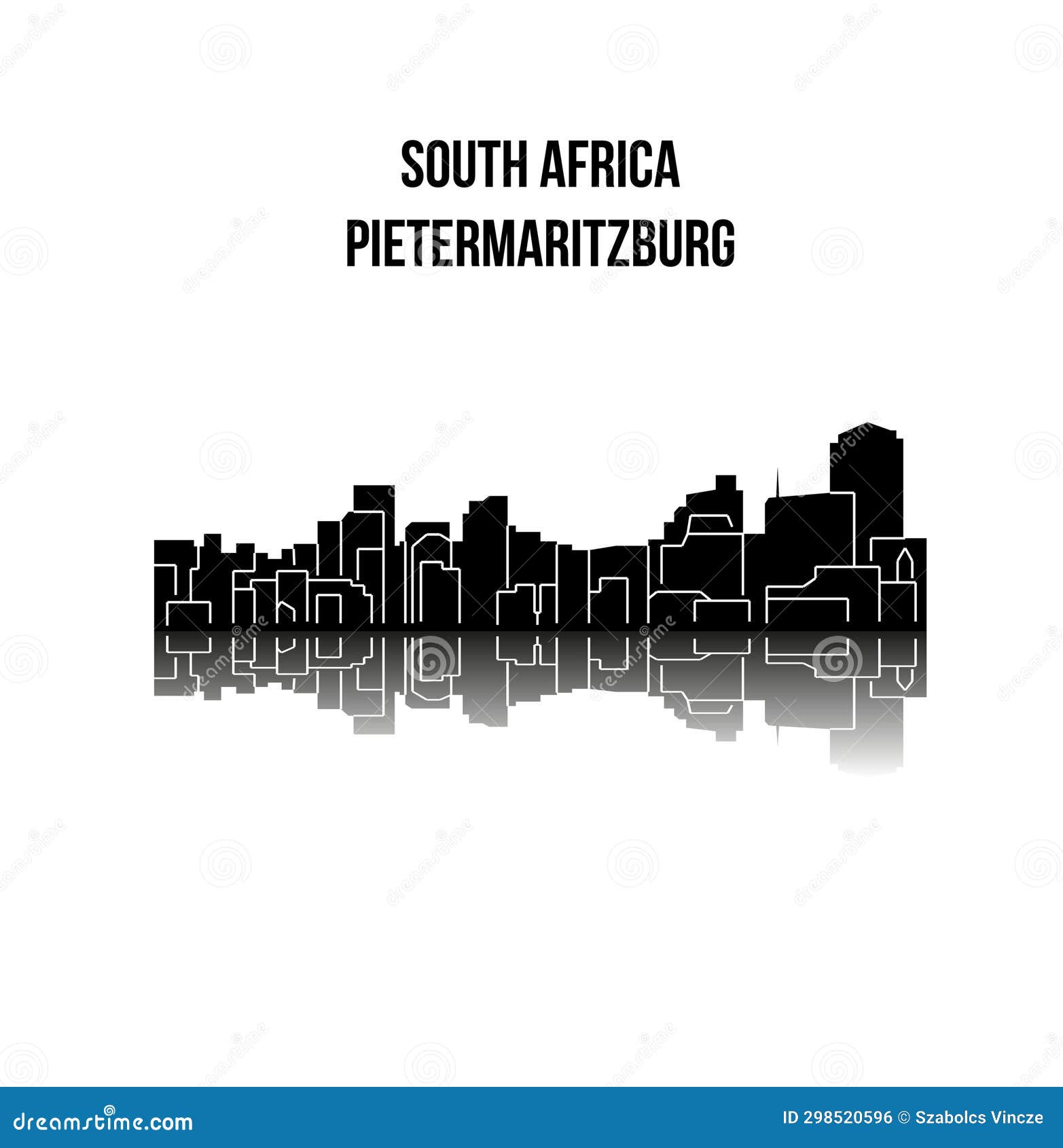 Pietermaritzburg, South Africa Stock Vector - Illustration of panorama ...