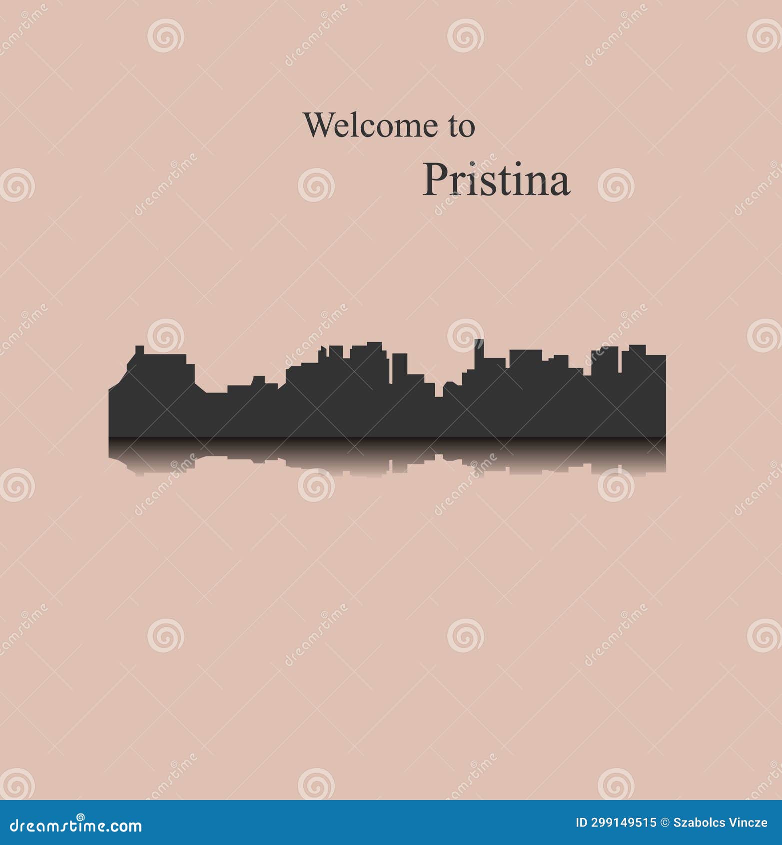 Pristina, Kosovo City Silhouette Stock Vector - Illustration of ...