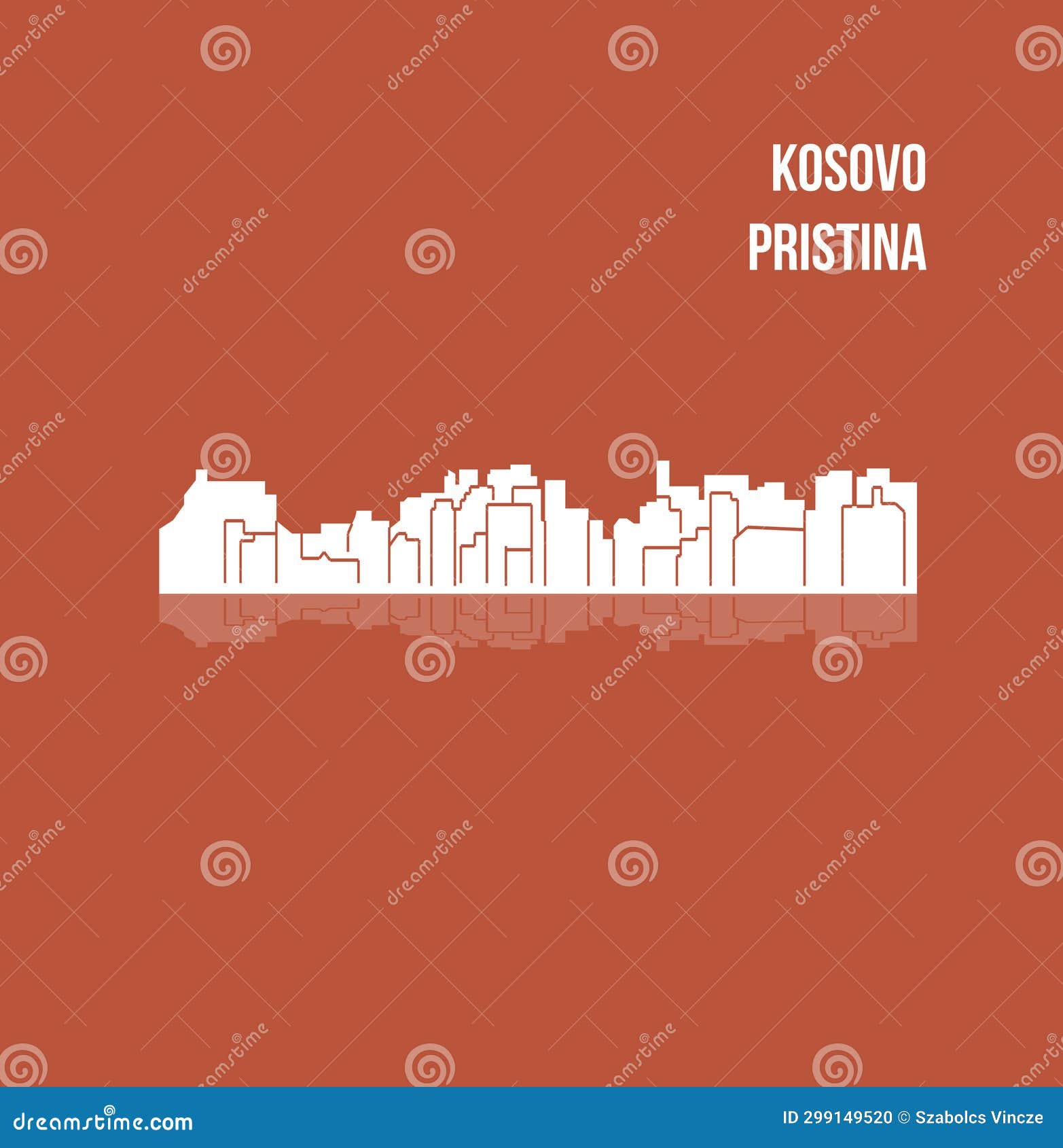 Pristina, Kosovo City Silhouette Stock Vector - Illustration of ...