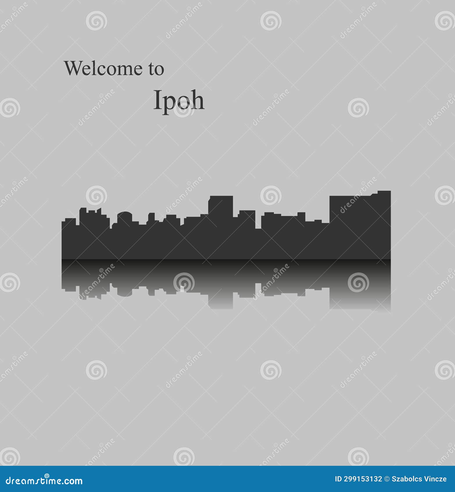 Ipoh, Malaysia City Silhouette Stock Vector - Illustration of ...