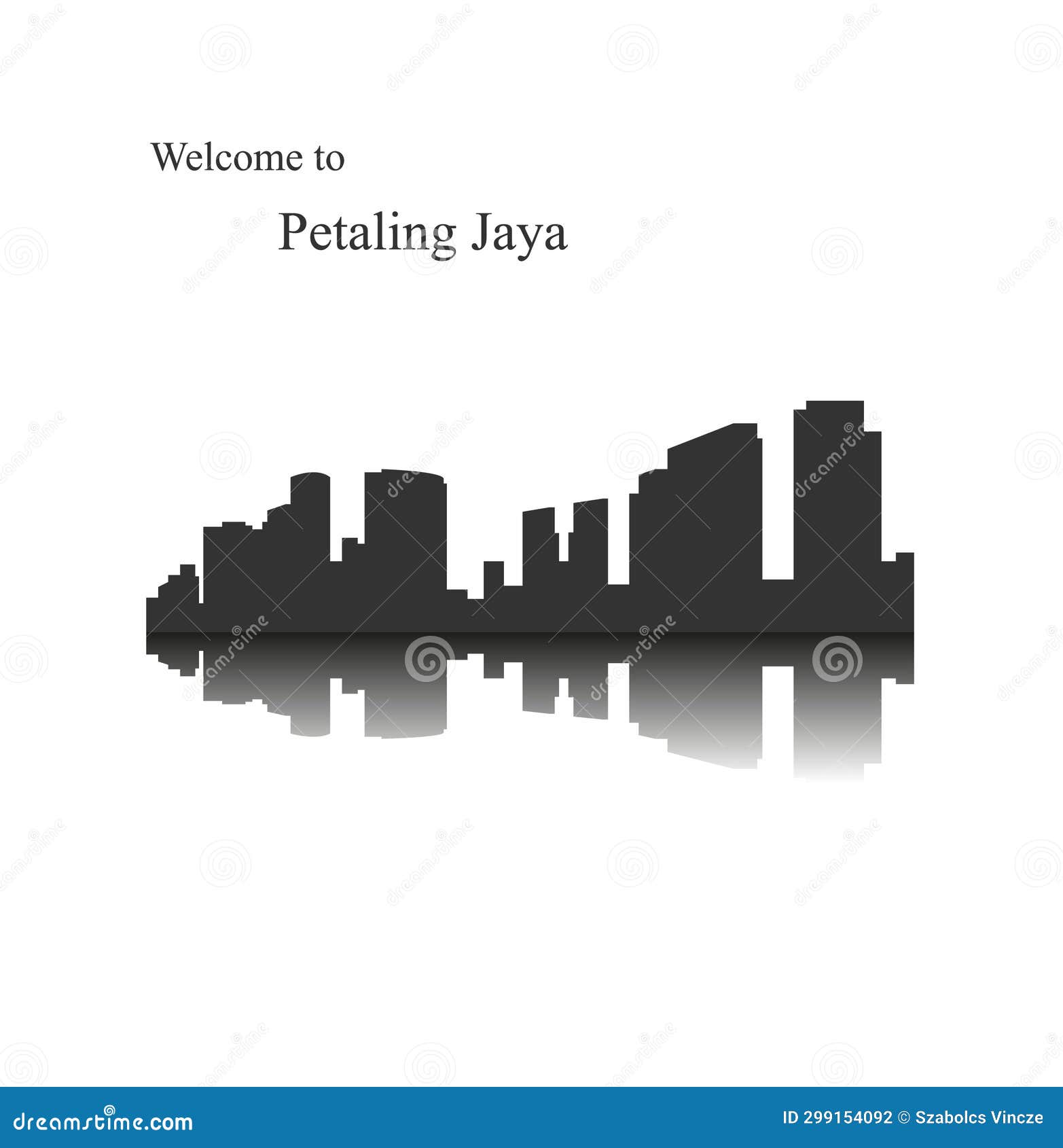 Petaling Jaya, Malaysia City Silhouette Stock Vector - Illustration of ...