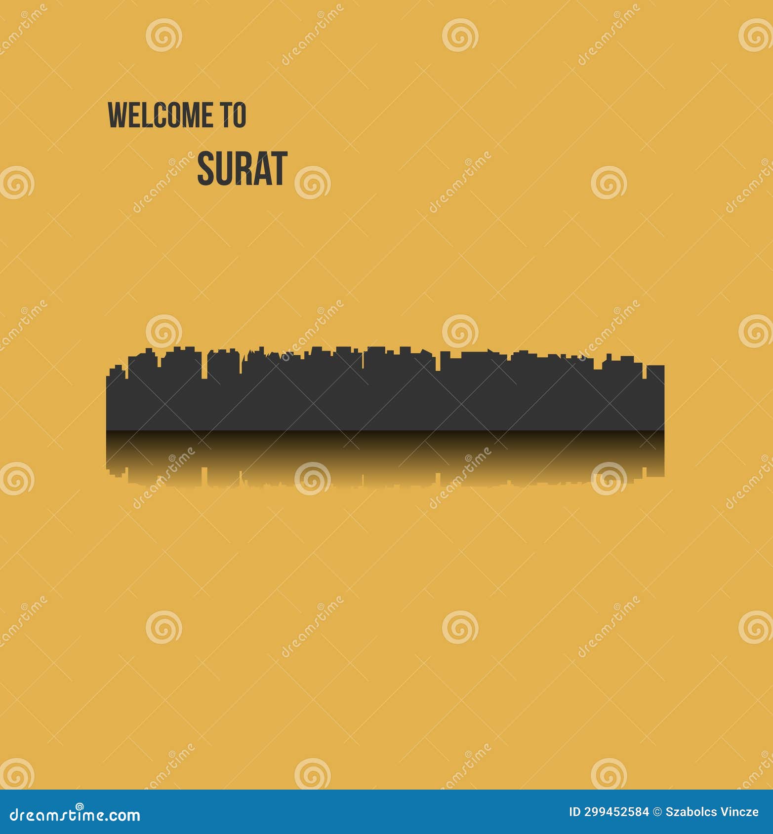 Surat, India City Silhouette Stock Vector - Illustration of metropolis ...