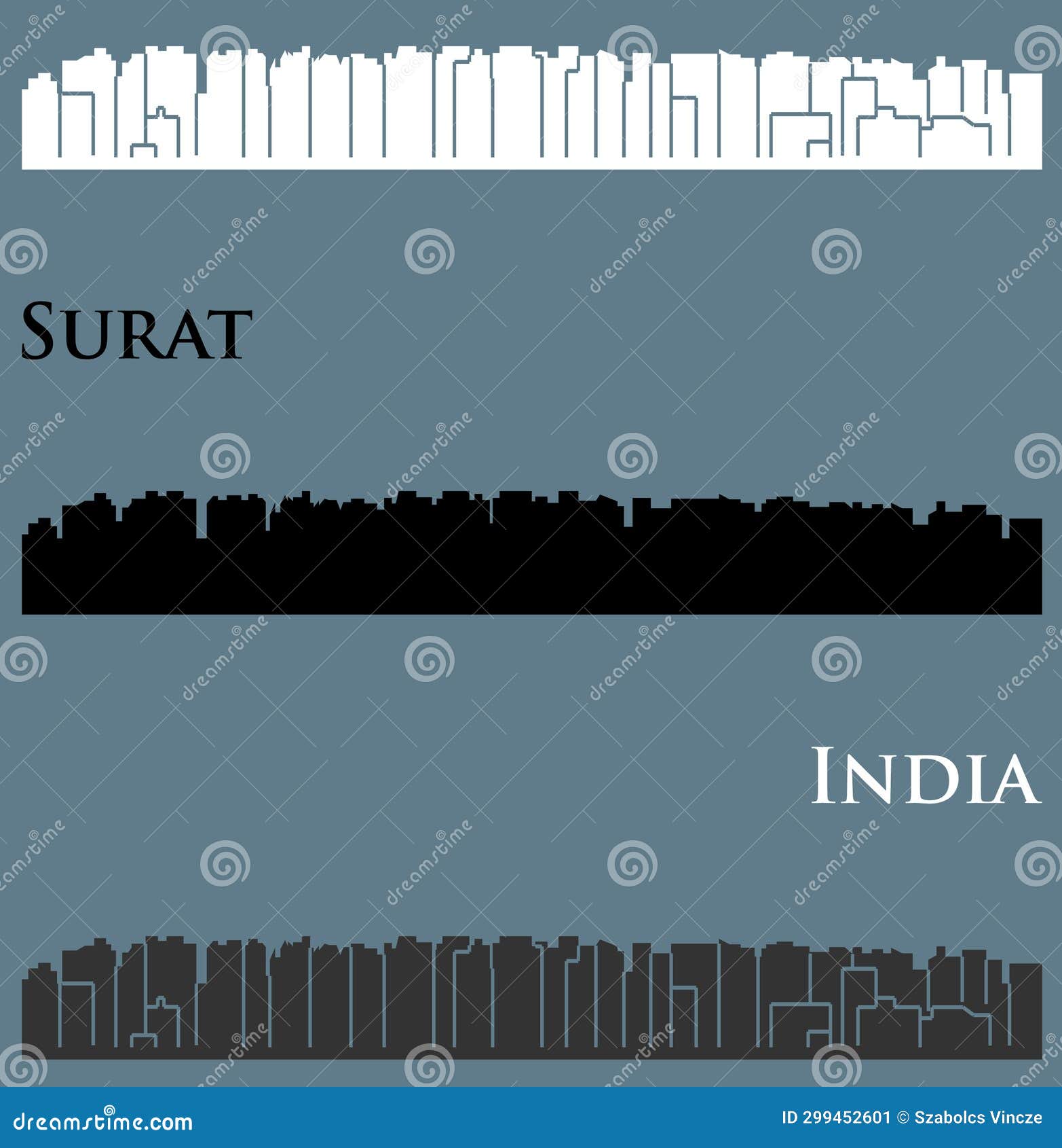 Surat, India City Silhouette Stock Vector - Illustration of outlook ...