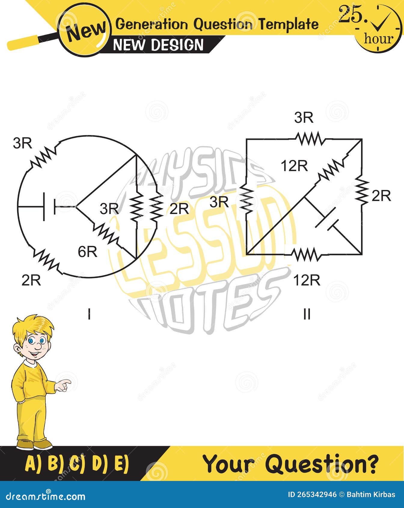 Physics Basic Electric Circuits Next Generation Question Template