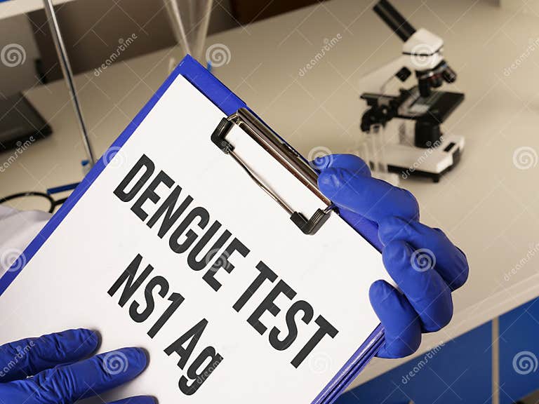 Dengue Test is Shown Using the Text Stock Photo - Image of research ...