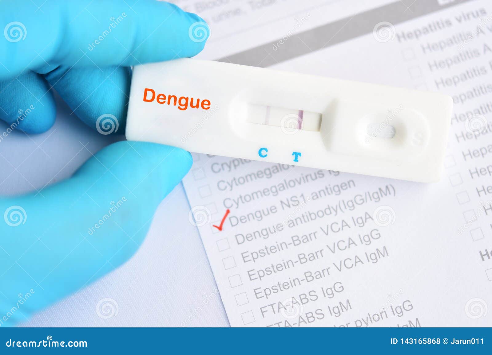 Dengue Virus Positive Test Result Stock Photo - Image of cassette ...
