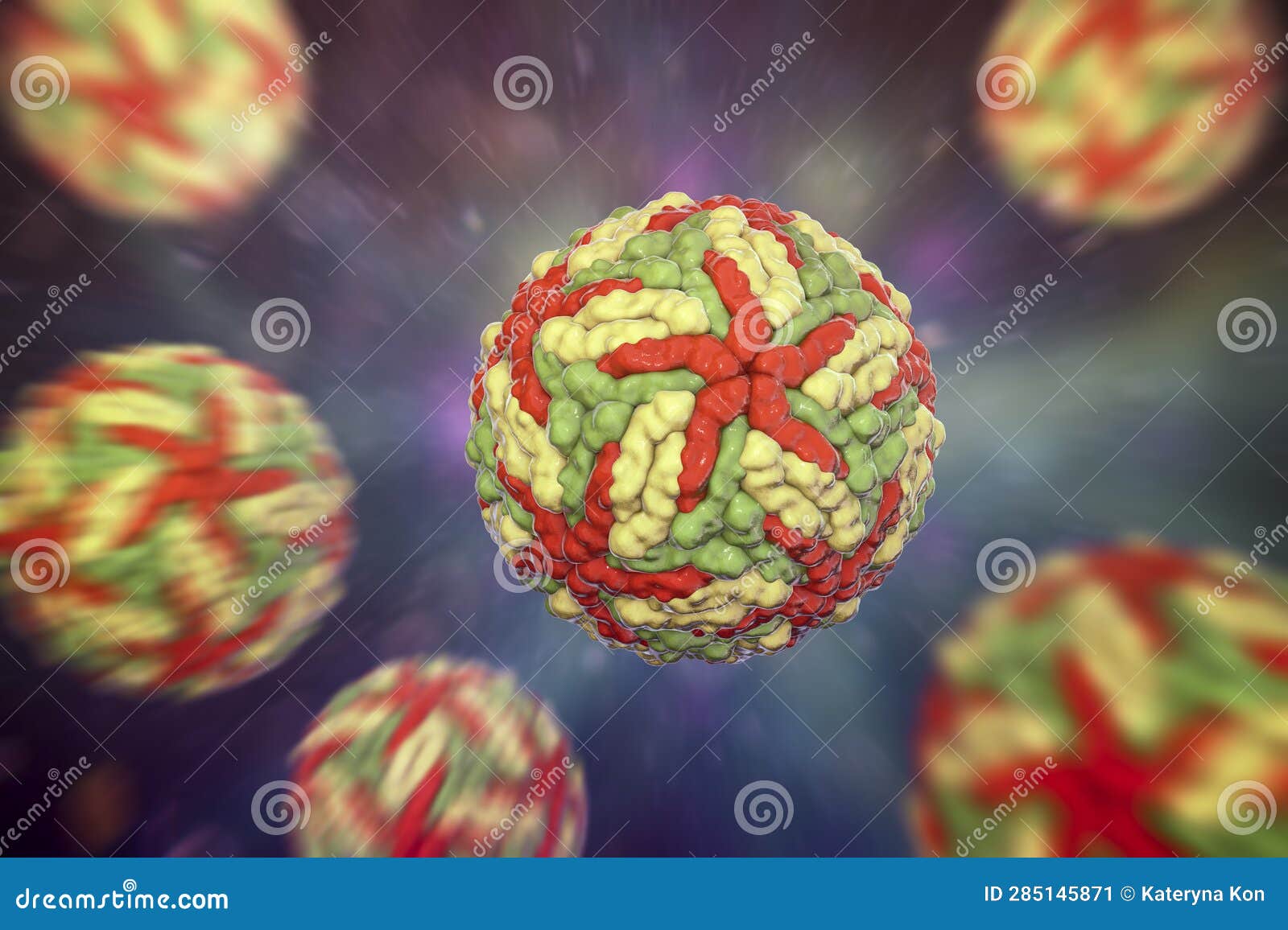 Dengue Viruses, 3D Illustration Stock Illustration - Illustration of ...