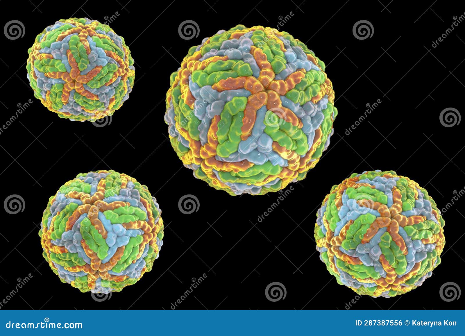 Dengue Viruses, 3D Illustration Stock Illustration - Illustration of ...