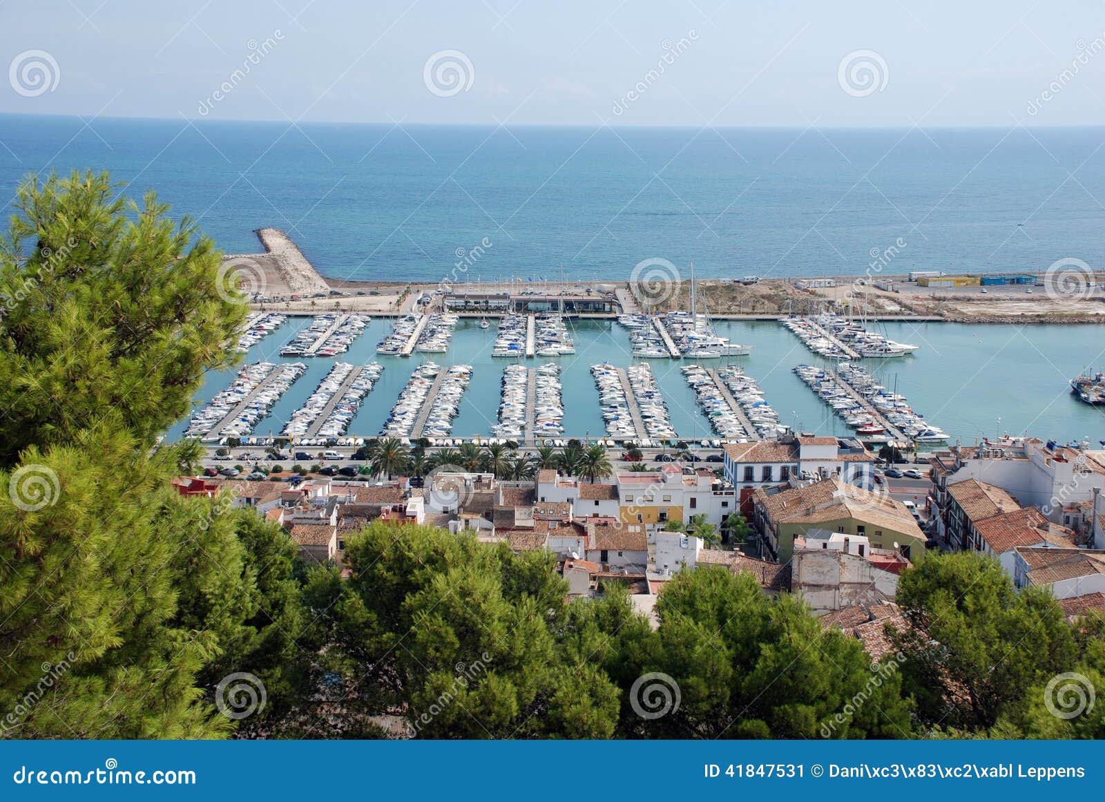 Denia stock image. Image of houses, center, denia, costa - 41847531