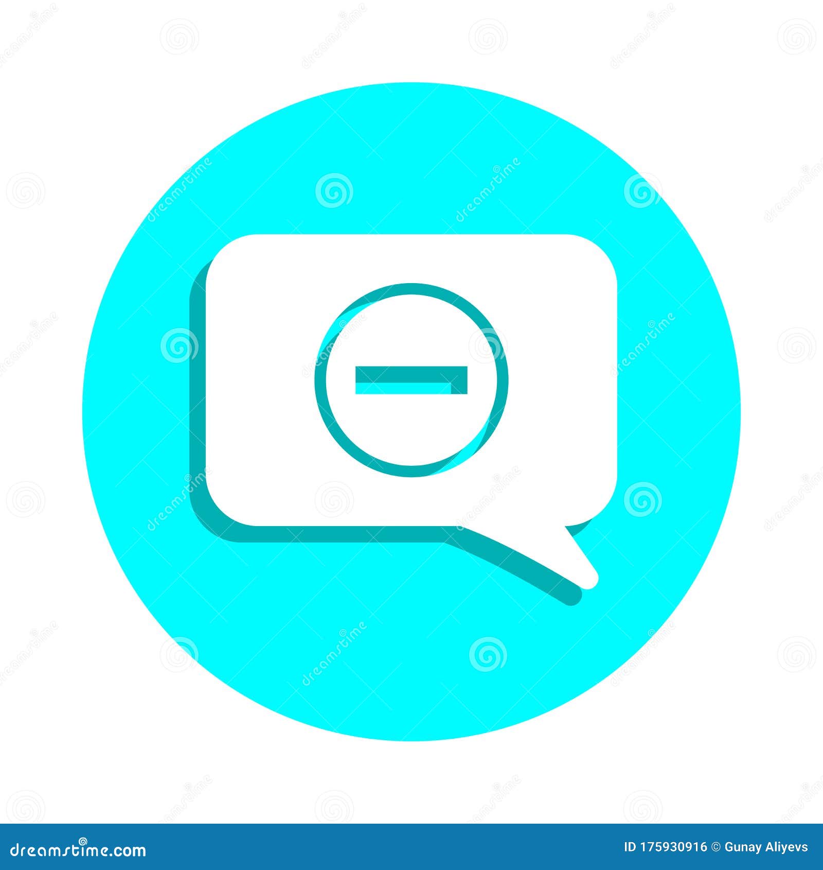 Denial in a Communication Bubble Badge Icon. Simple Glyph, Flat Vector ...