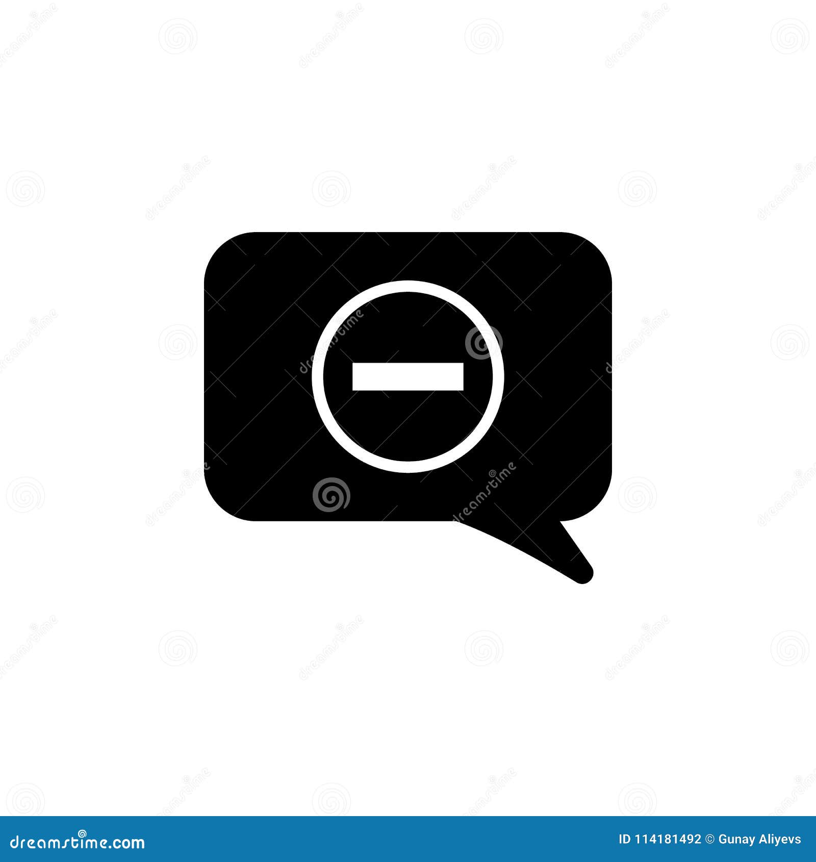 Denial in a Communication Bubble Icon. Element of Simple Icon for ...