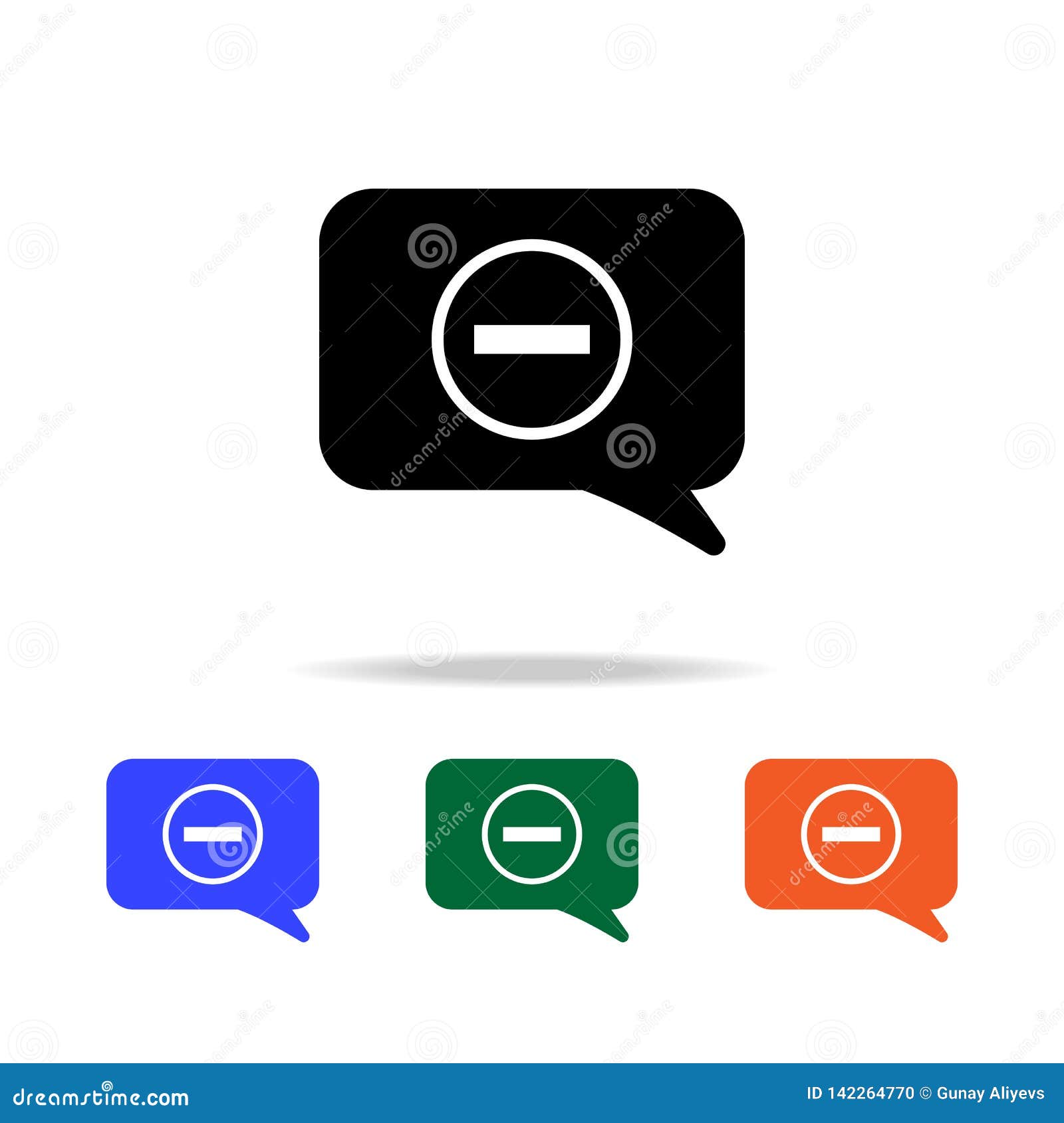 Denial in a Communication Bubble Icon. Elements of Simple Web Icon in ...