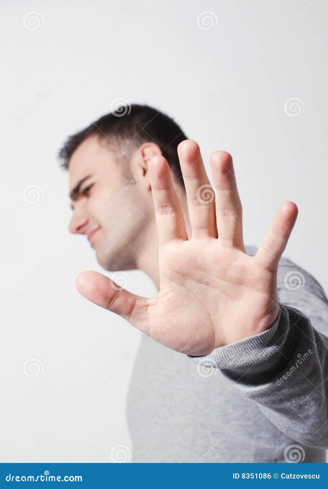 Denial gesture stock photo. Image of defense, away, stressed - 8351086