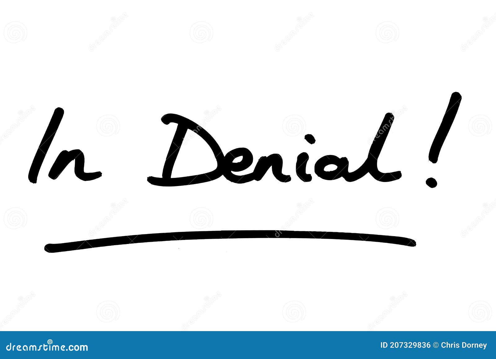 In Denial stock illustration. Illustration of background - 207329836