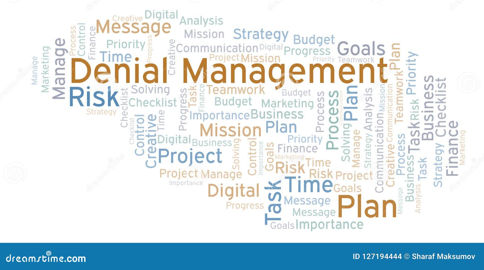 Denial Management Word Cloud, Made with Text only. Stock Illustration ...