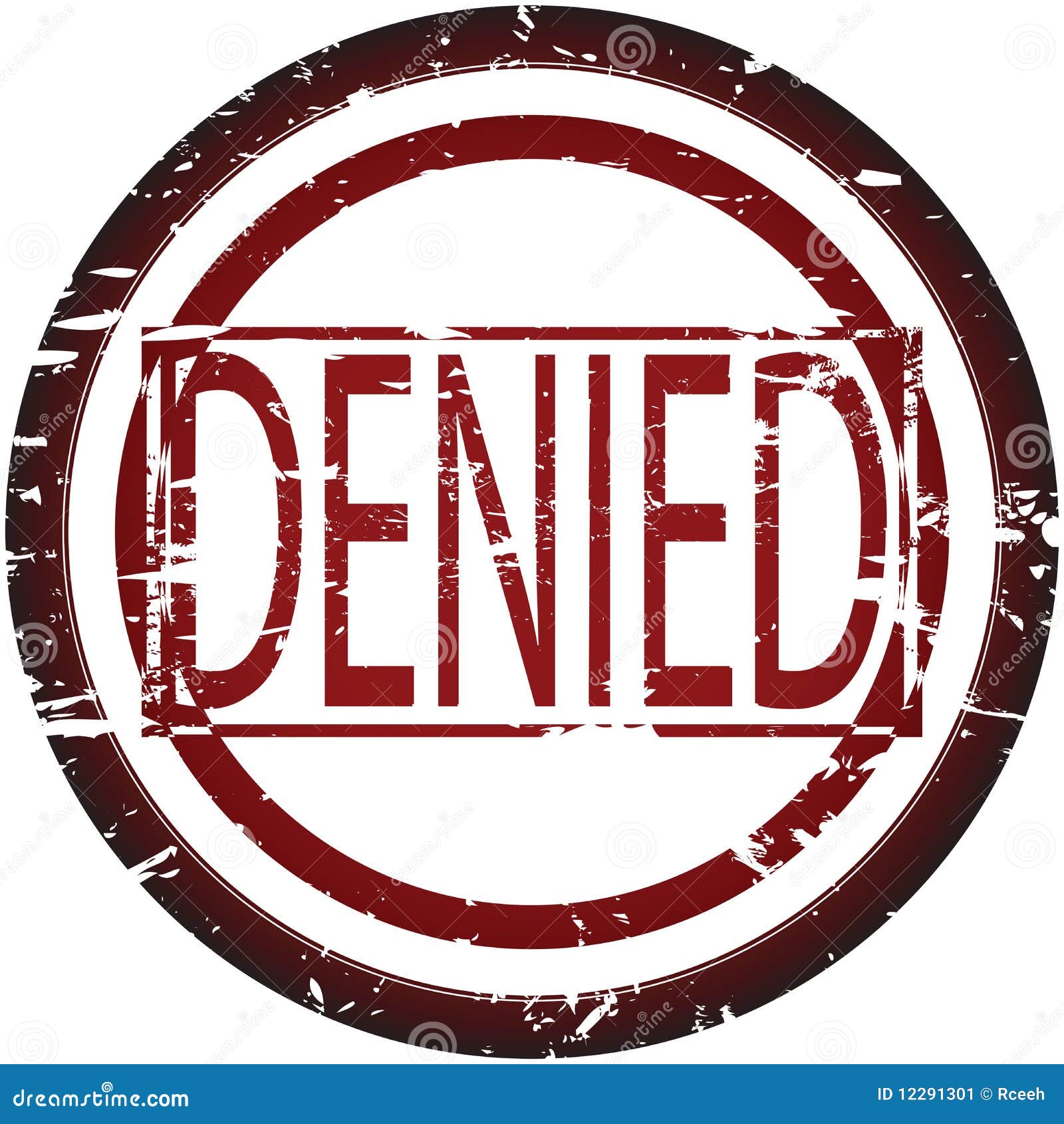Denied stock illustration. Illustration of print, authorization - 12291301