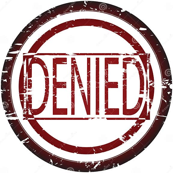Denied stock illustration. Illustration of print, authorization - 12291301