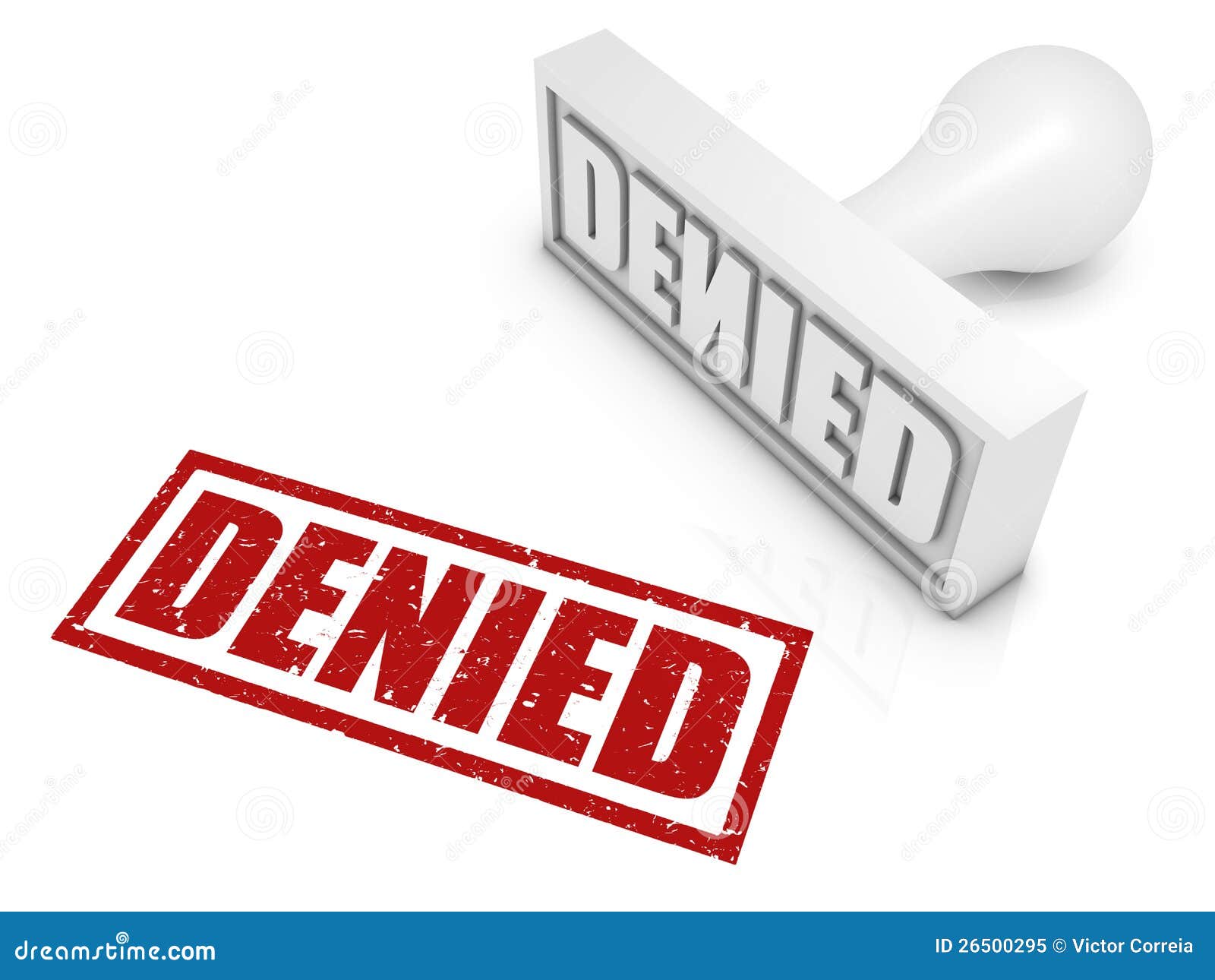 Denied stock illustration. Illustration of rubber, denied - 26500295