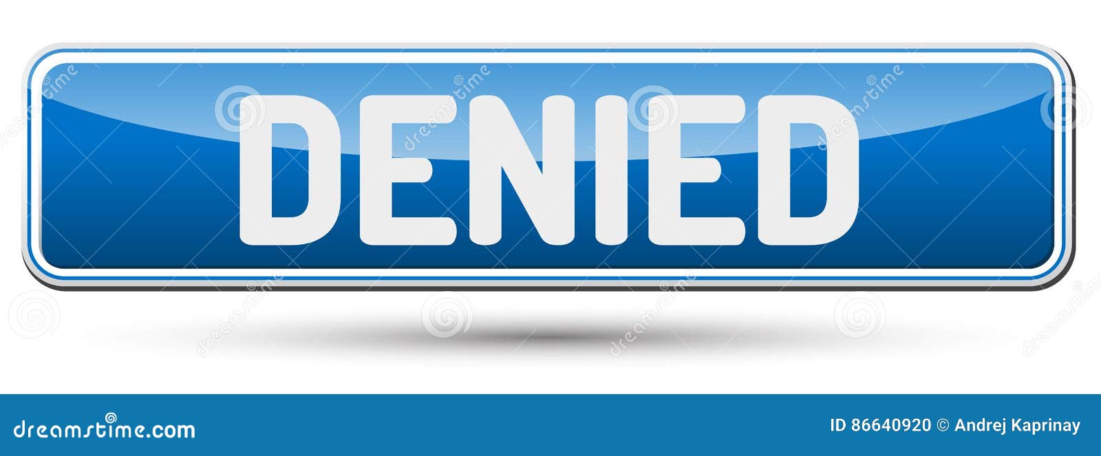 DENIED - Abstract Beautiful Button with Text. Stock Vector ...