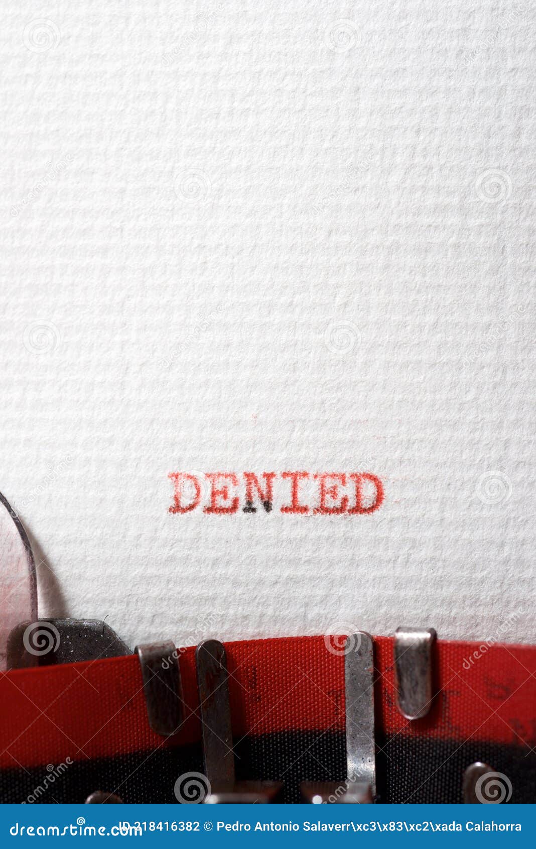 Denied concept view stock photo. Image of declined, fail - 218416382