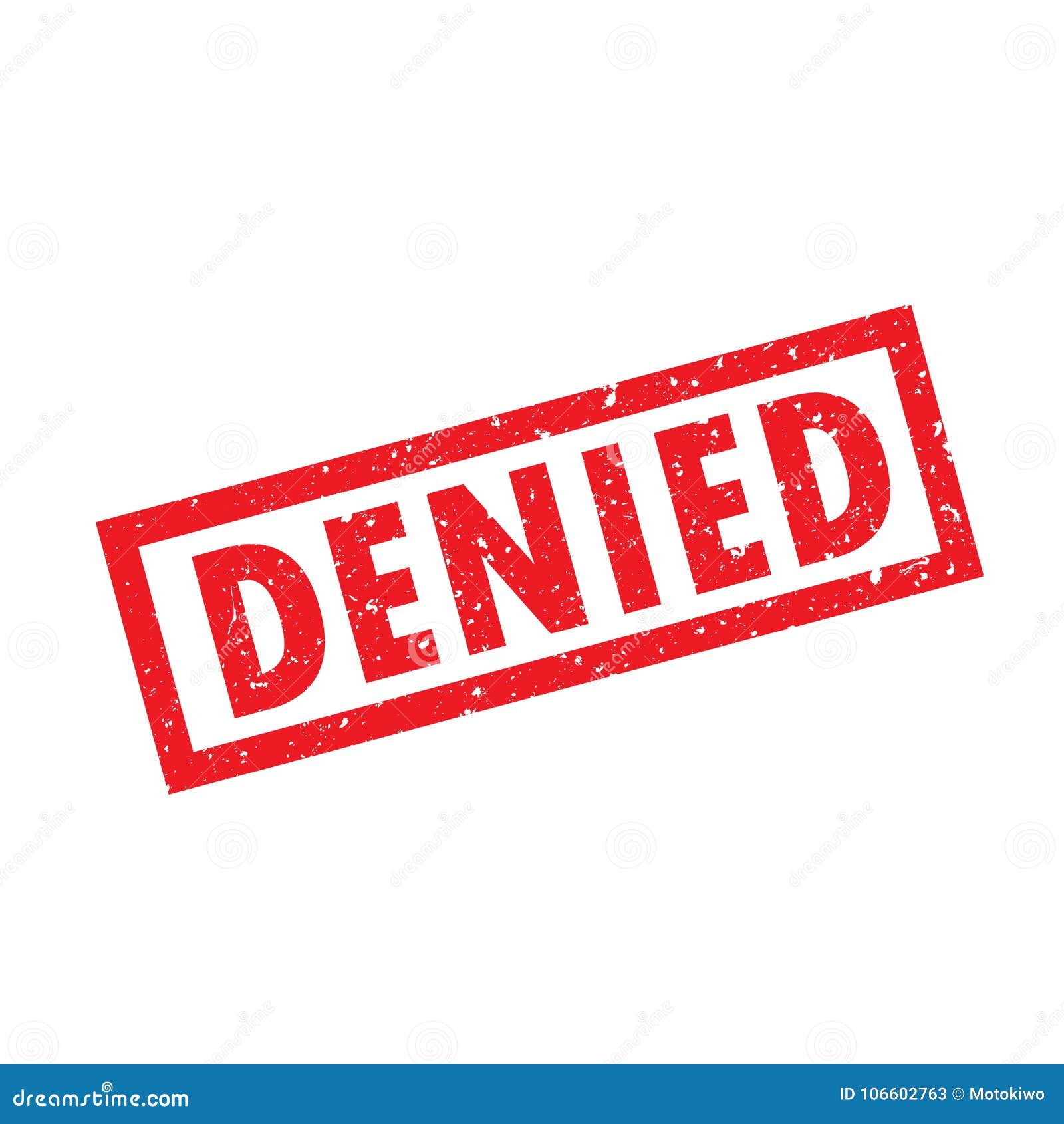 Denied Grunge Stamp Design Element. Stock Vector - Illustration of ...