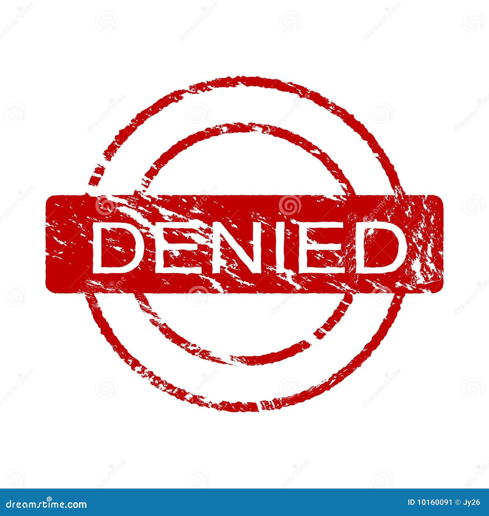 Denied ink stamp (vector) stock vector. Illustration of notification ...