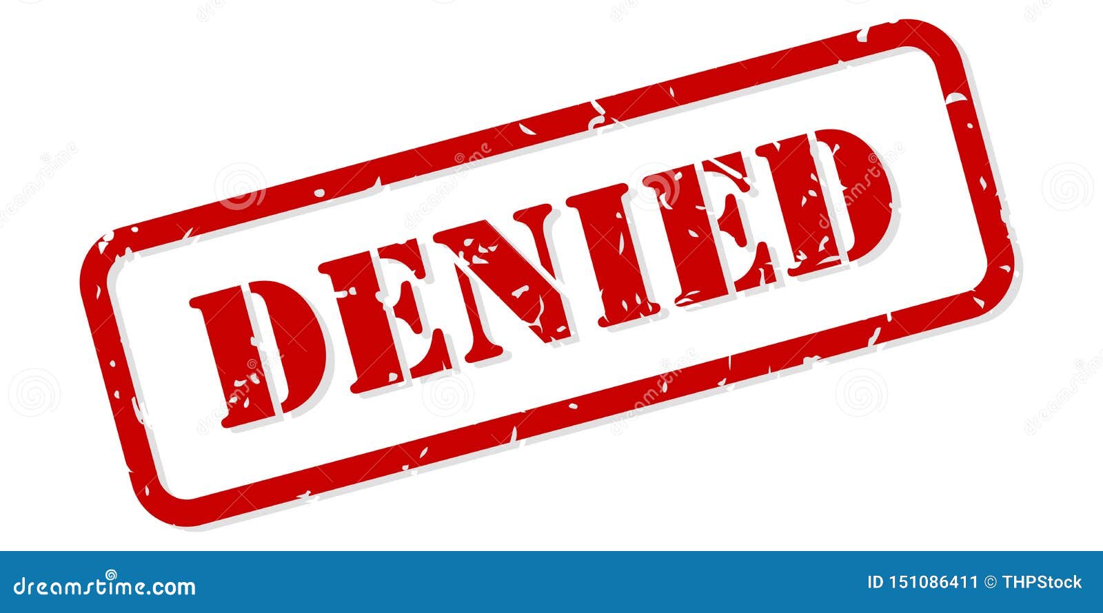 Denied Rubber Stamp Vector stock vector. Illustration of mark - 151086411