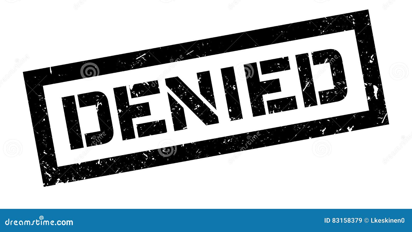 Denied rubber stamp stock illustration. Illustration of document - 83158379