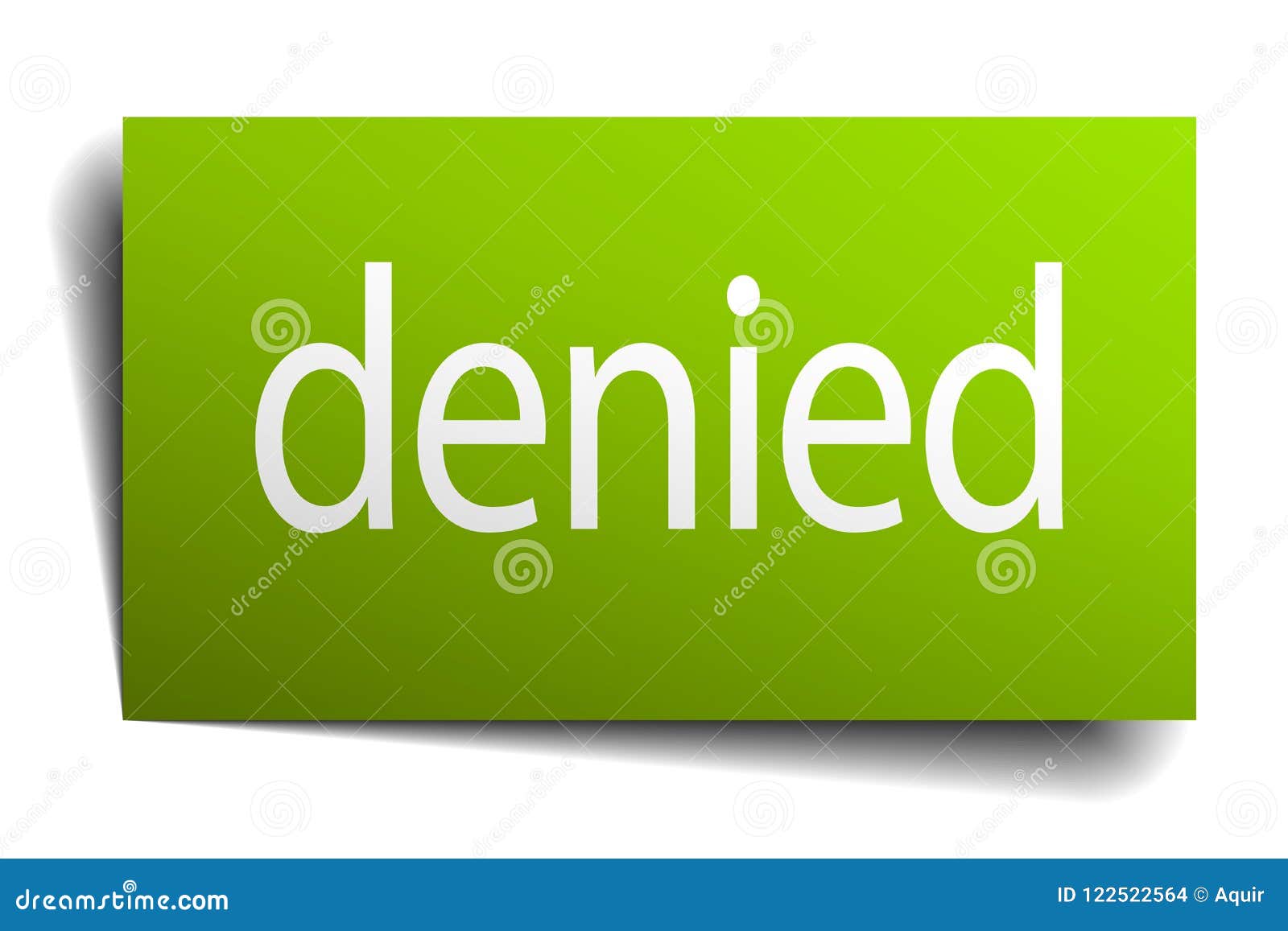Denied sign stock vector. Illustration of vector, template - 122522564