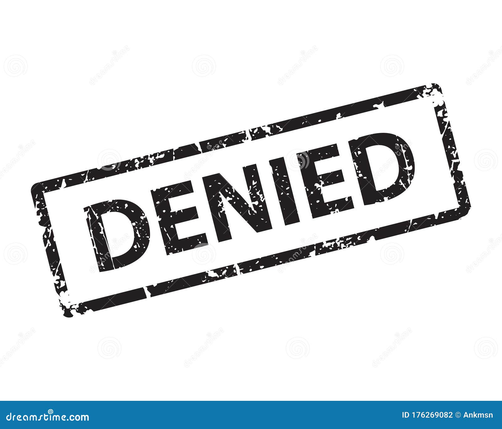 Denied Sign Sticker. Stamp Vector Texture Stock Vector - Illustration ...