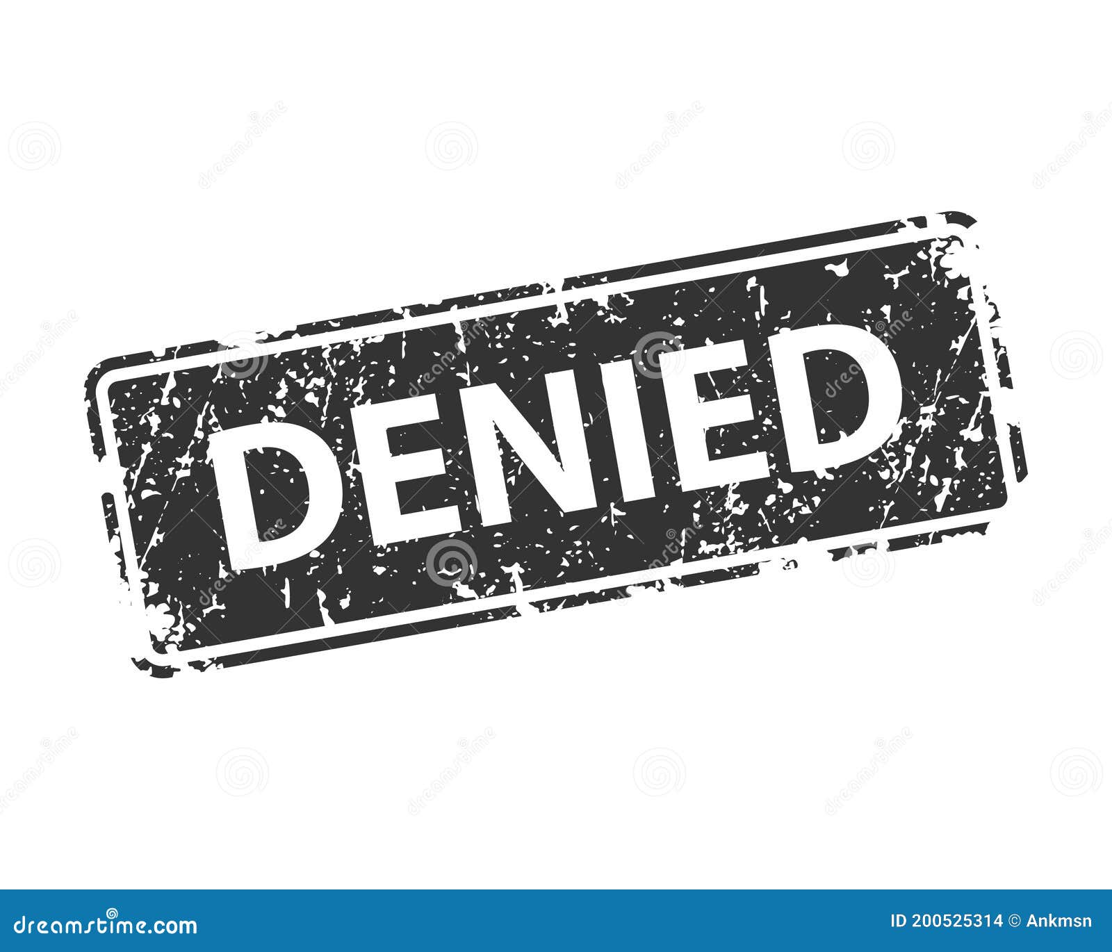 Denied Sign Sticker. Stamp Vector Texture Stock Vector - Illustration ...
