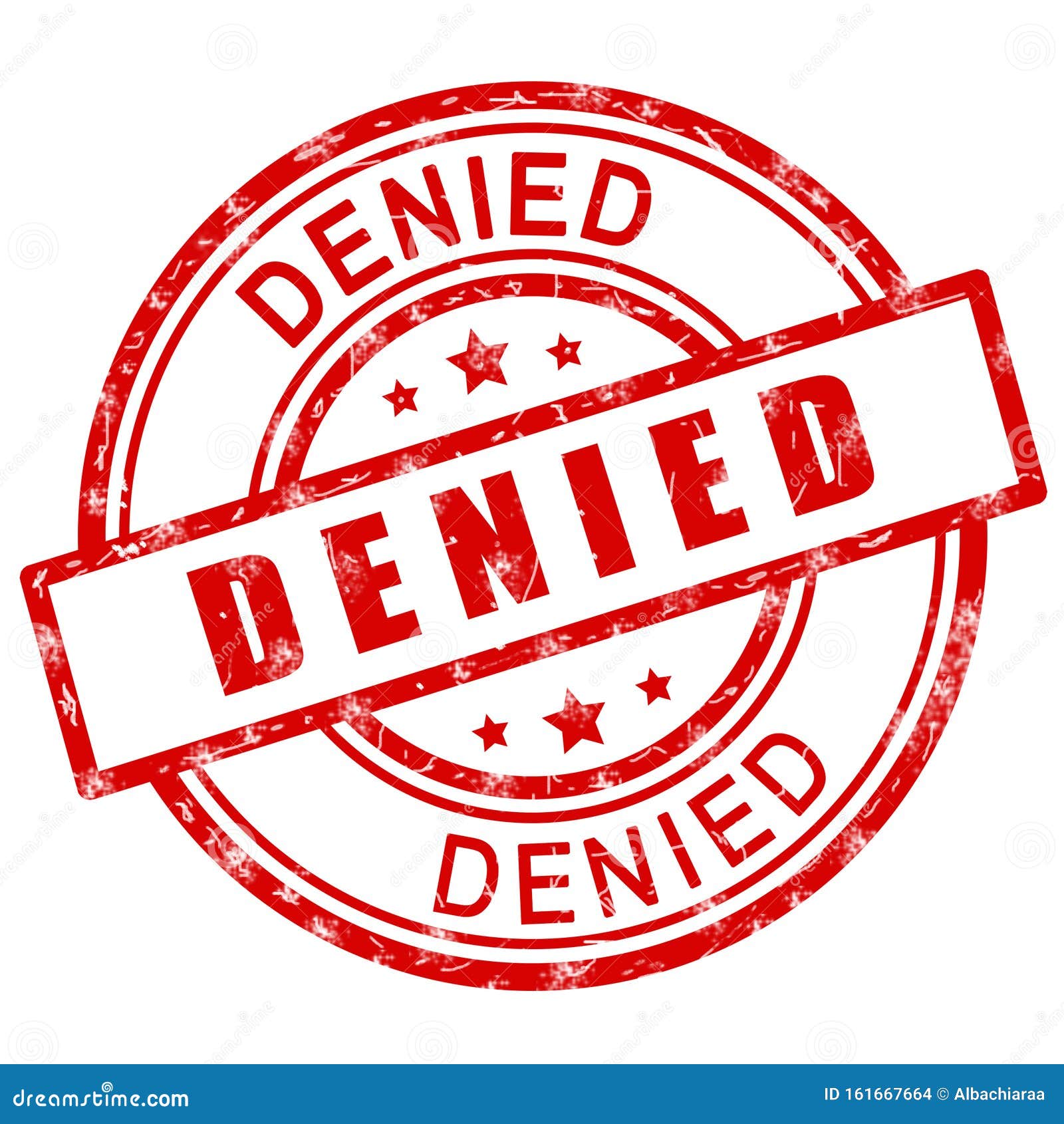 Denied Stamp Means Permission Refused On Document Or Form - 3d ...