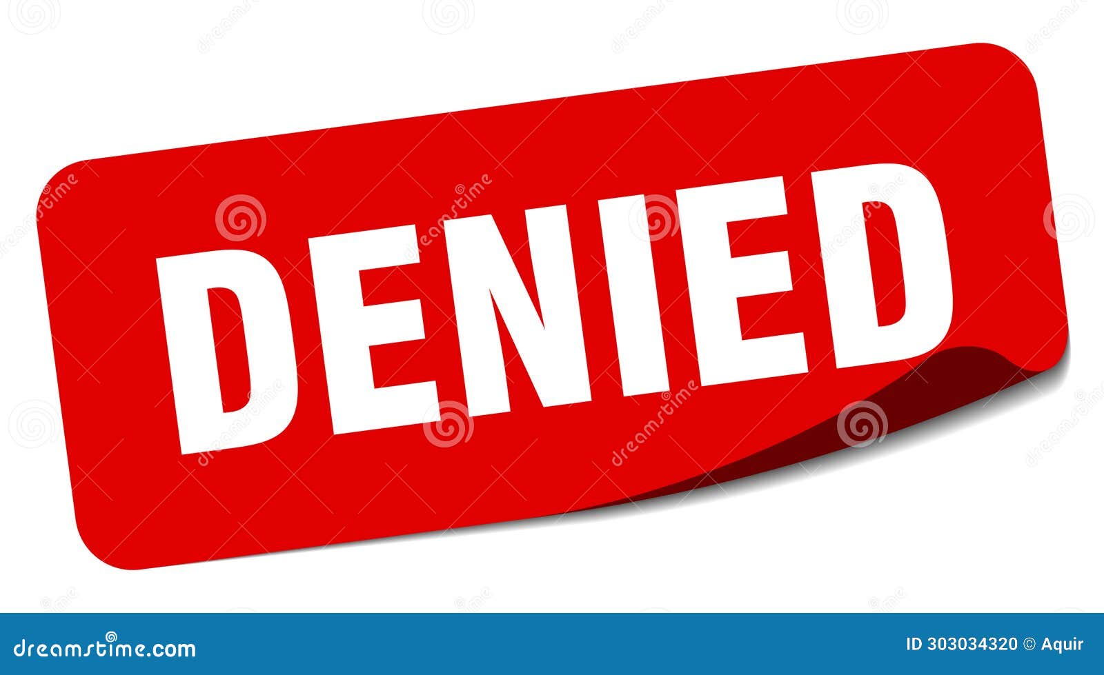 Denied Sticker. Denied Label Stock Vector - Illustration of sticker ...