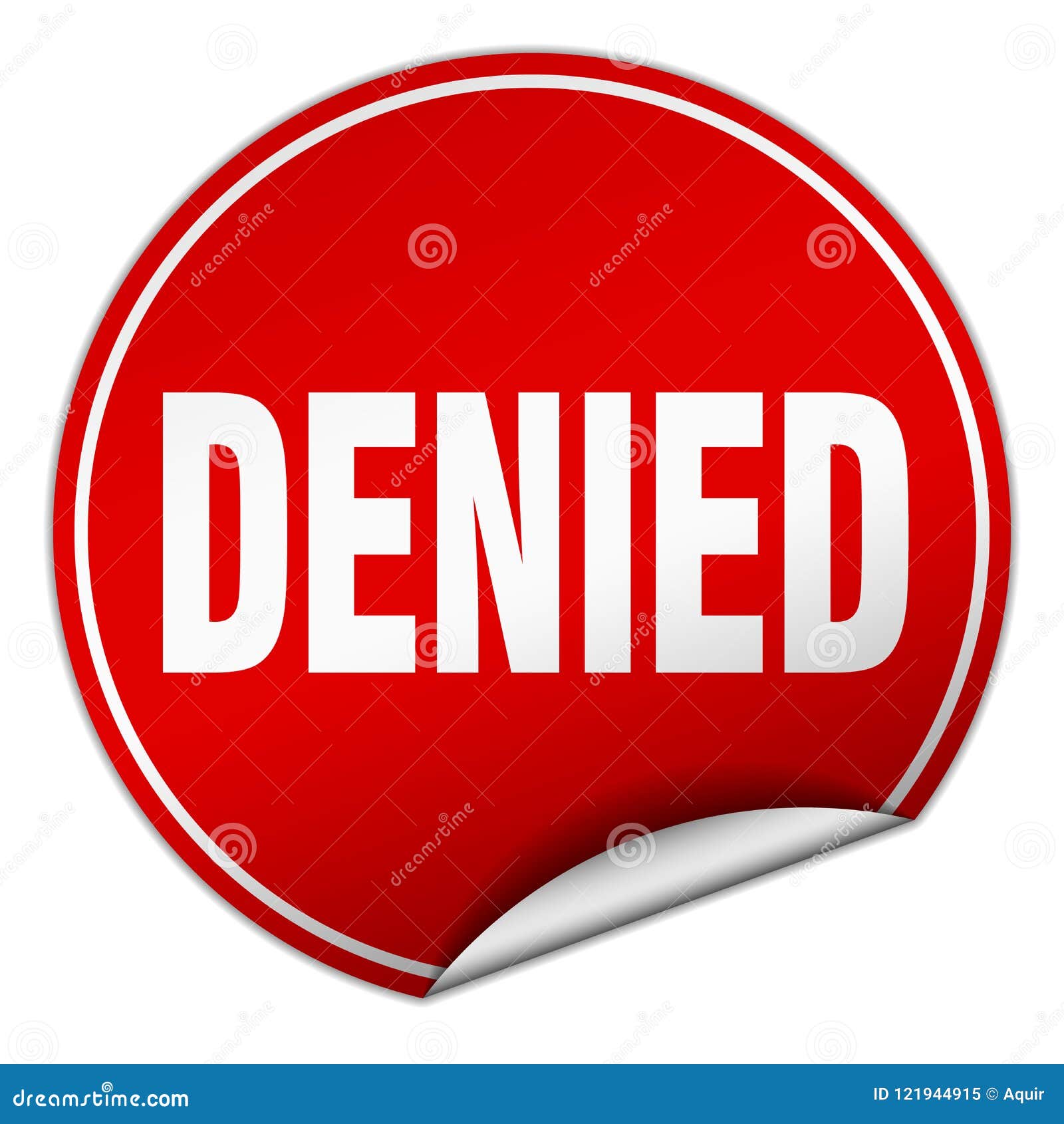 Denied sticker stock vector. Illustration of seal, denied - 121944915
