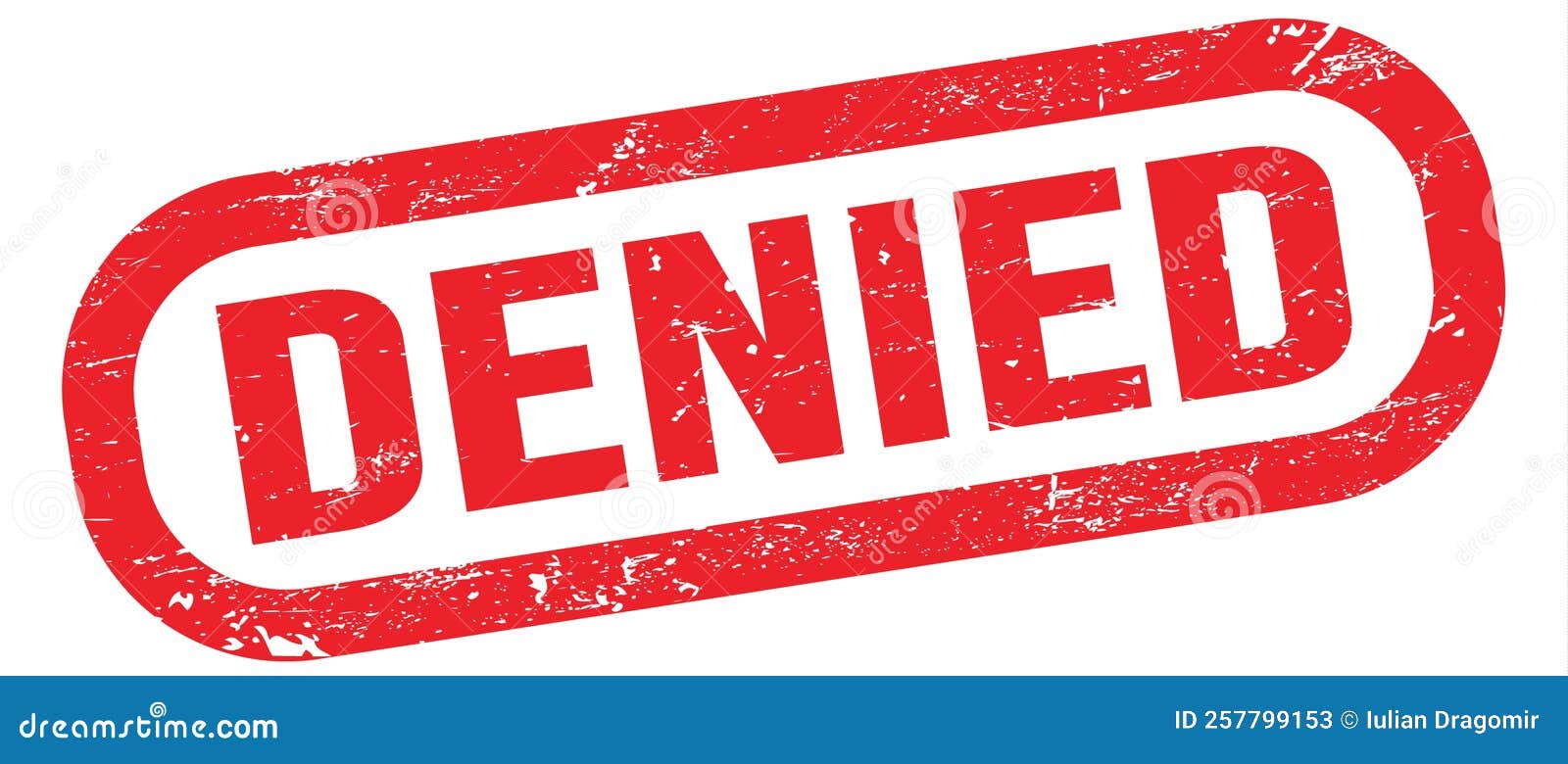 DENIED, Text on Red Rectangle Stamp Sign Stock Illustration ...