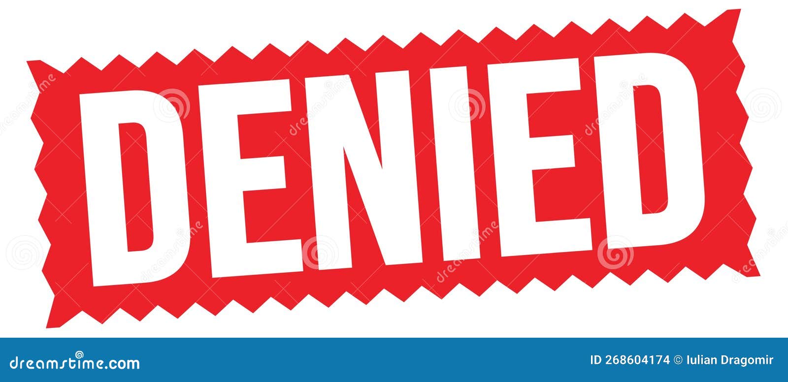 DENIED Text Written on Red Stamp Sign Stock Illustration - Illustration ...