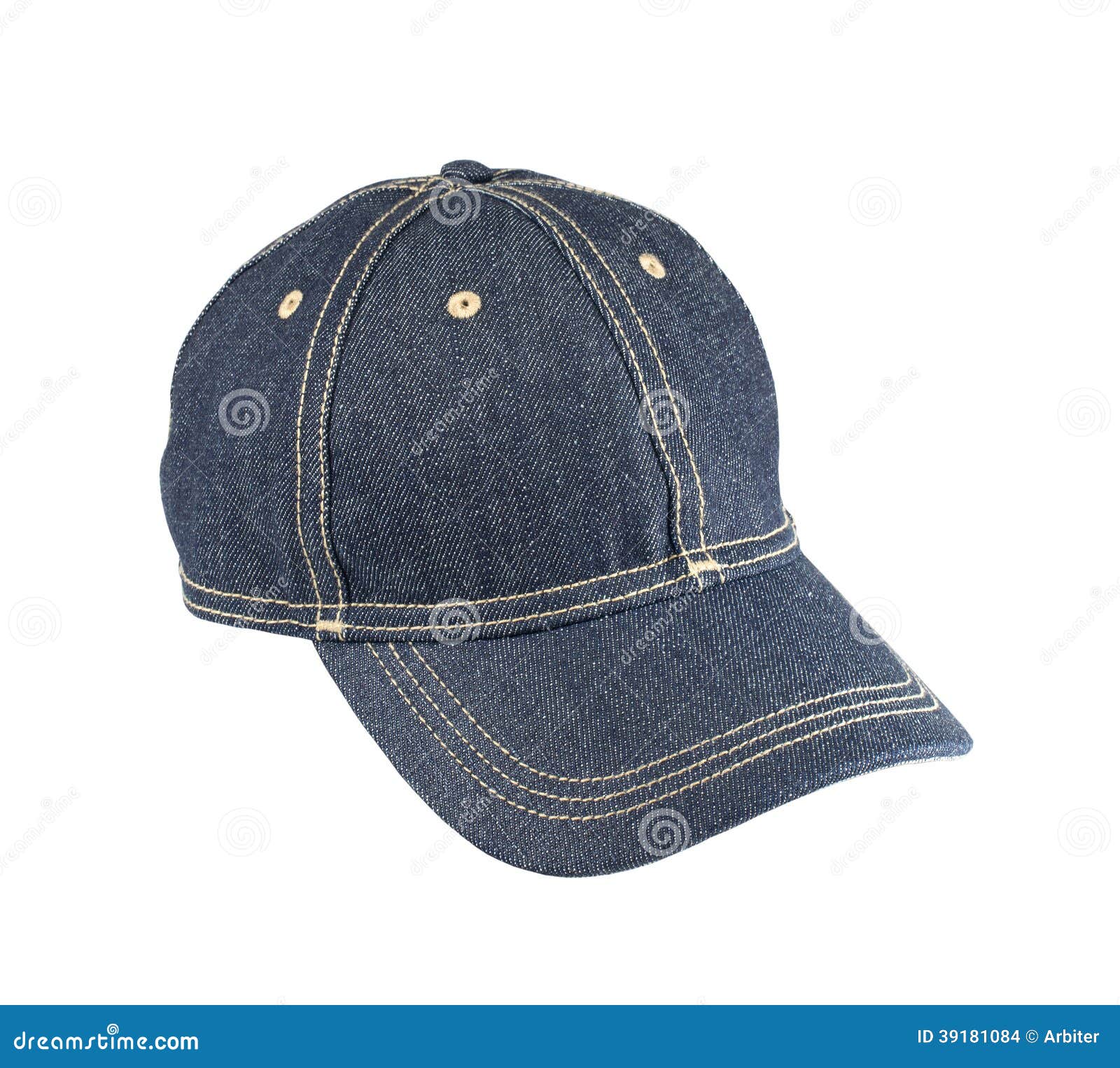 Denim cap stock photo. Image of background, stitch, blue - 39181084