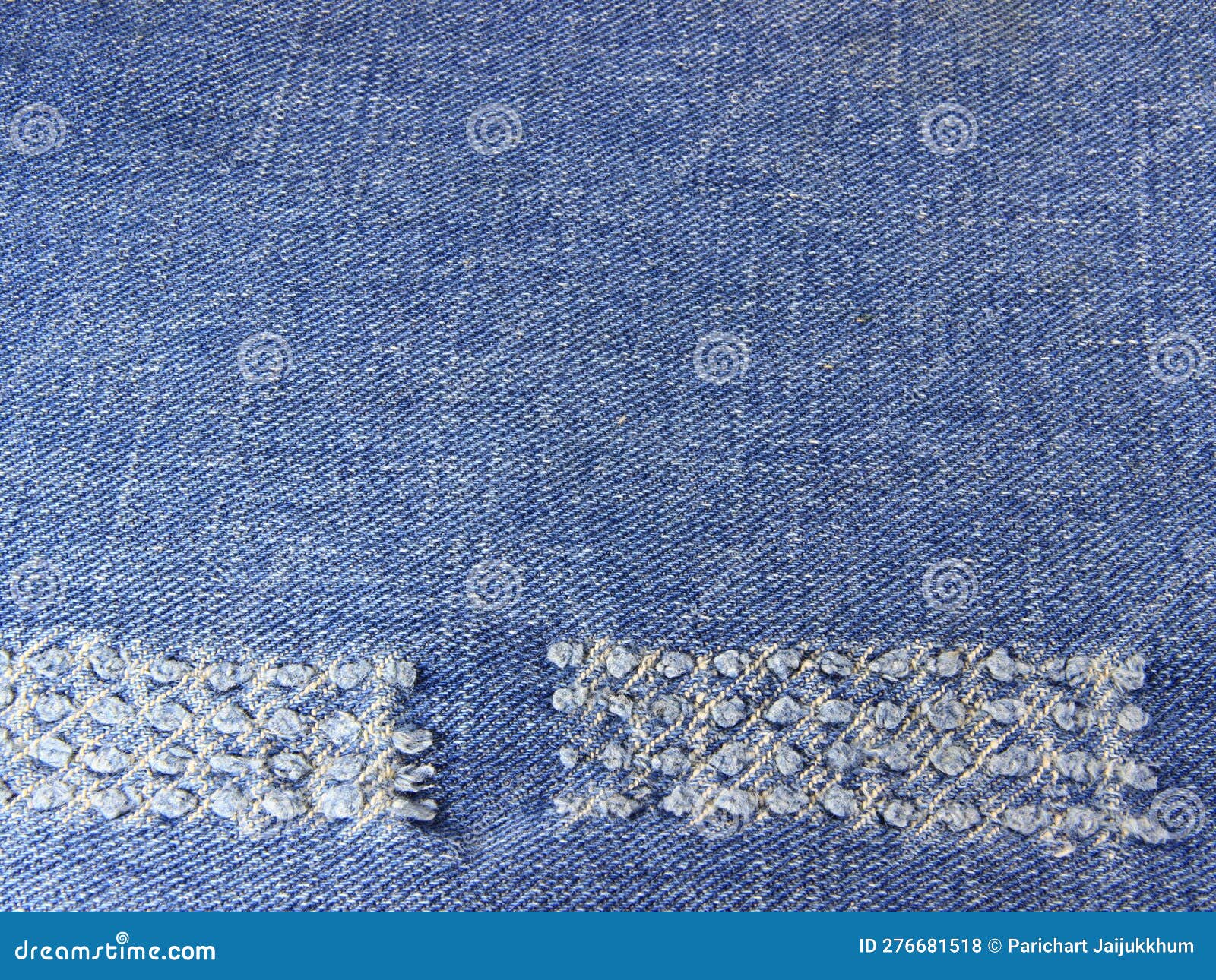 The Denim is Damaged with Blue Color, Old Condition Stock Photo - Image ...