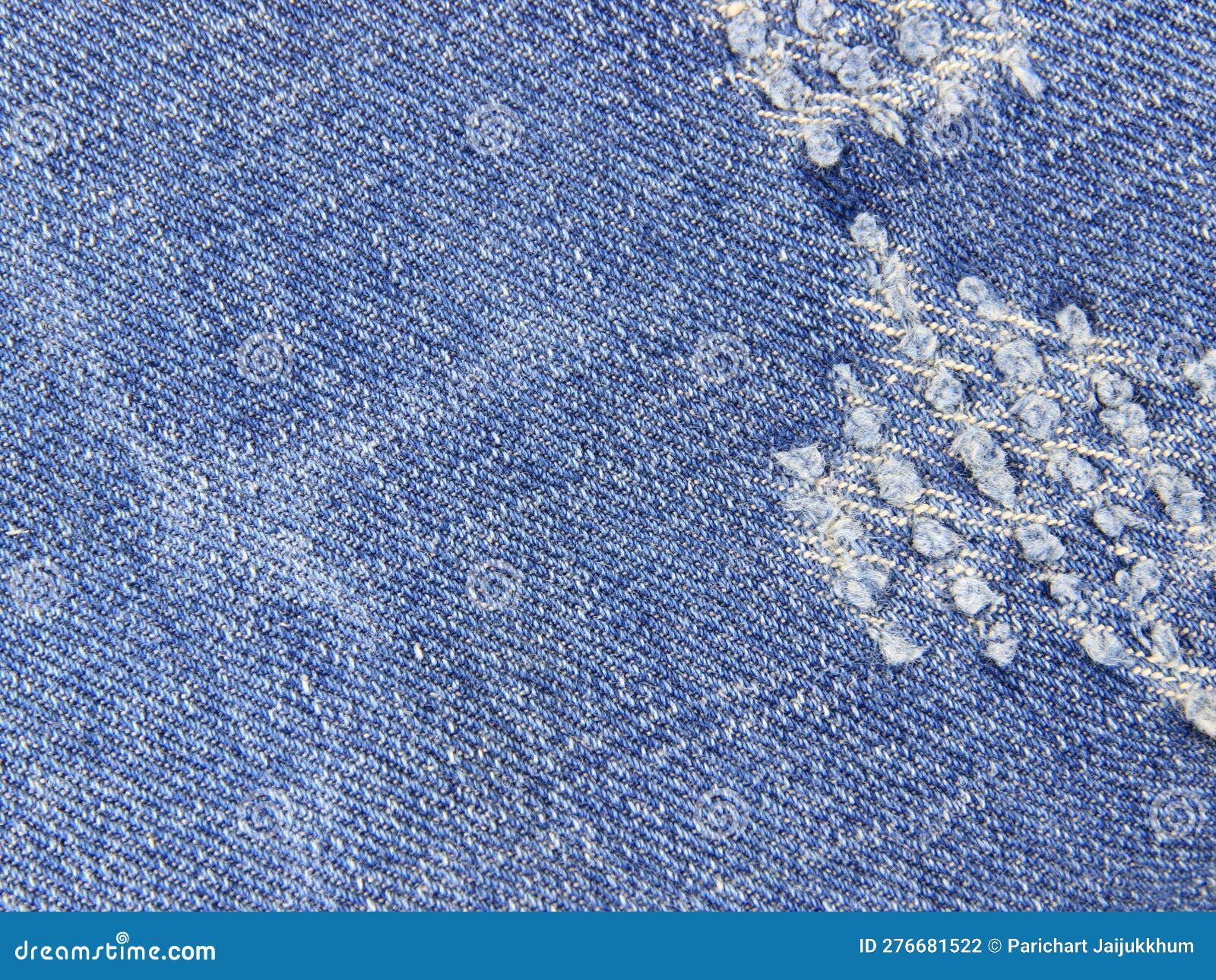 The Denim is Damaged with Blue Color, Old Condition Stock Photo - Image ...