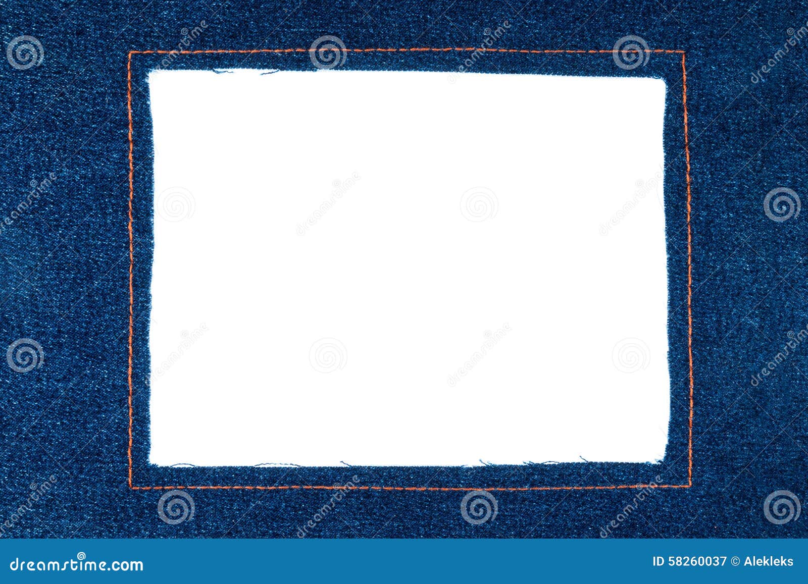 Denim Frame Folded In The Form Of Manuscripts, On A White Background ...