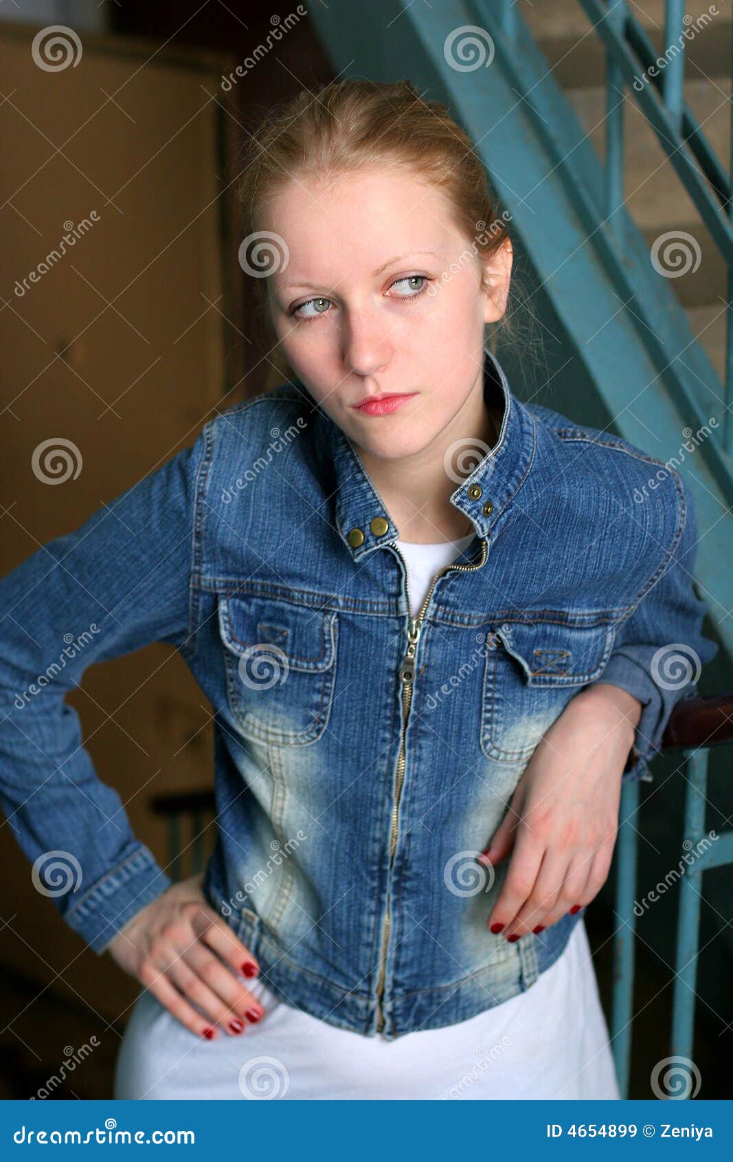 Denim girl stock image. Image of women, beauty, beautiful - 4654899