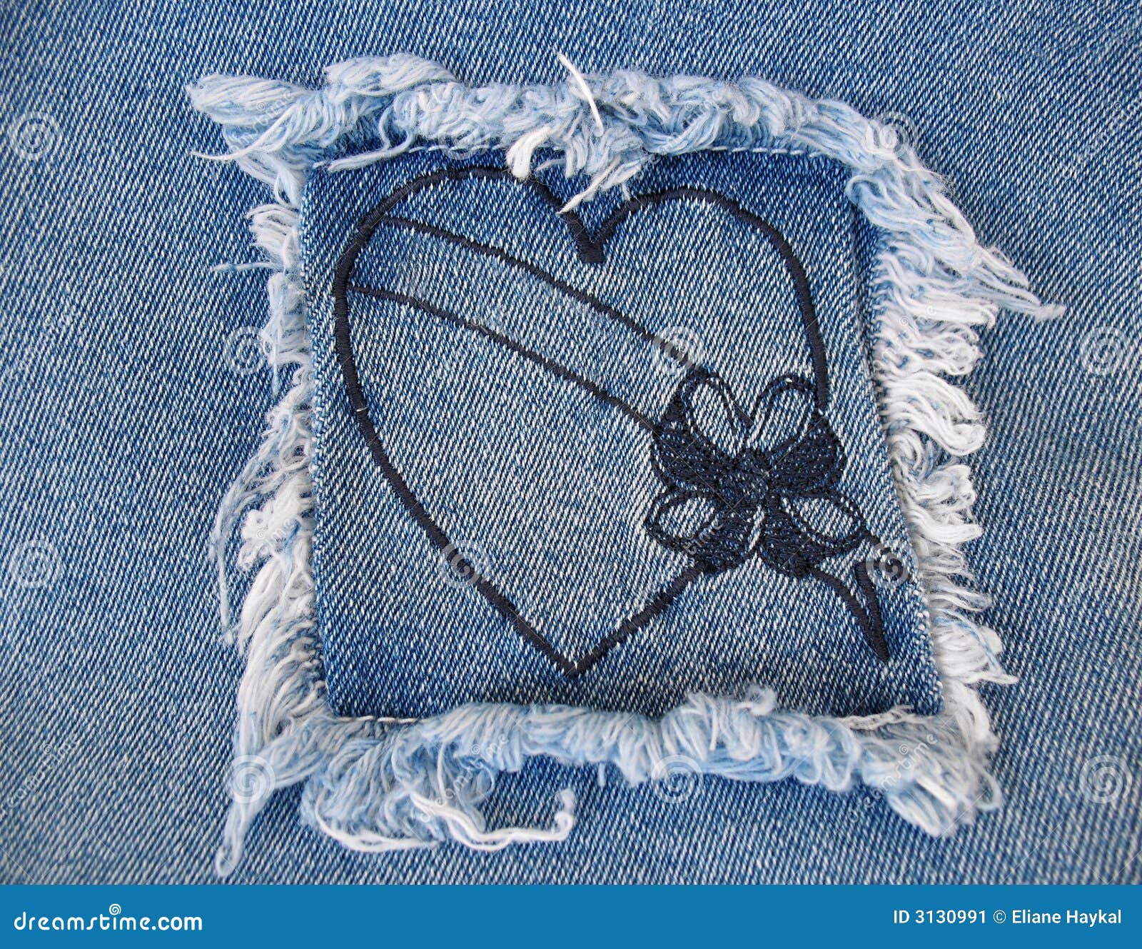 Denim Heart 2 stock image. Image of denim, texture, blue - 3130991